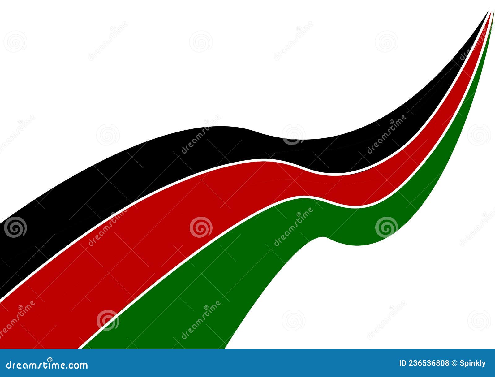 Kenyan Flag Colors Combination Ribbon Art Vector Stock Vector ...