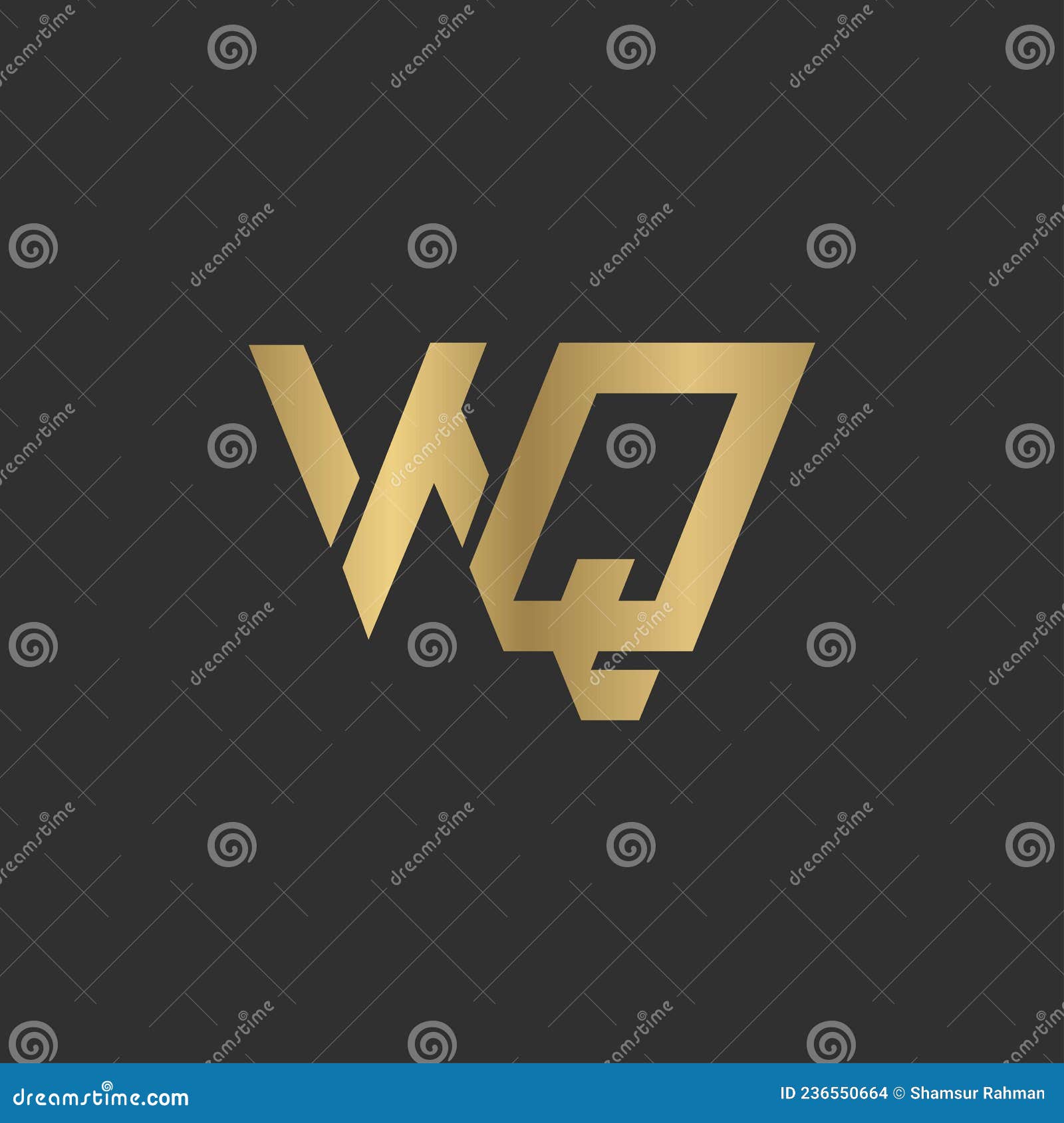 Alphabet Initials Logo QW, WQ, W and Q Stock Vector - Illustration of ...