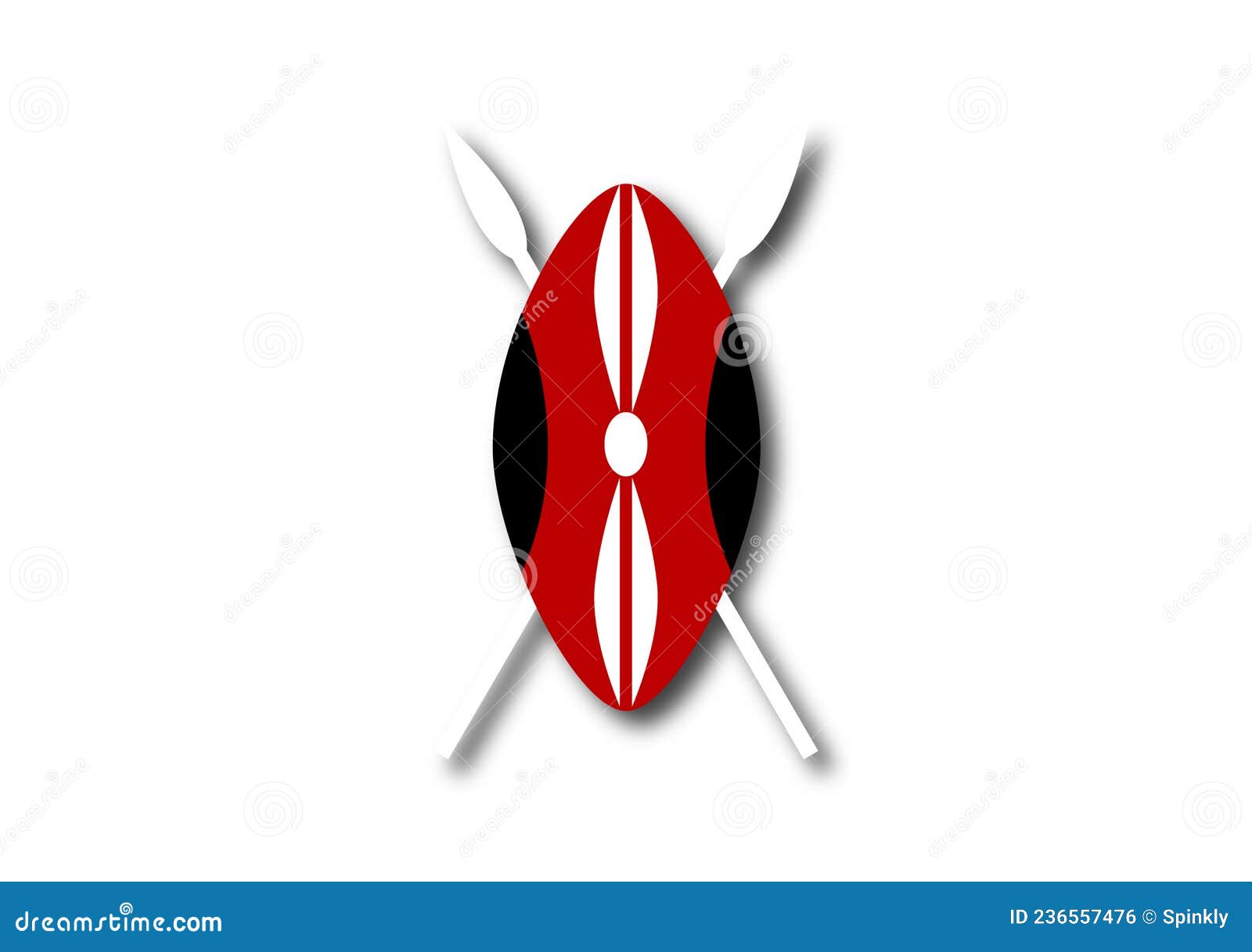 Kenyan Flag Center Shield Vector Art Stock Vector - Illustration of ...