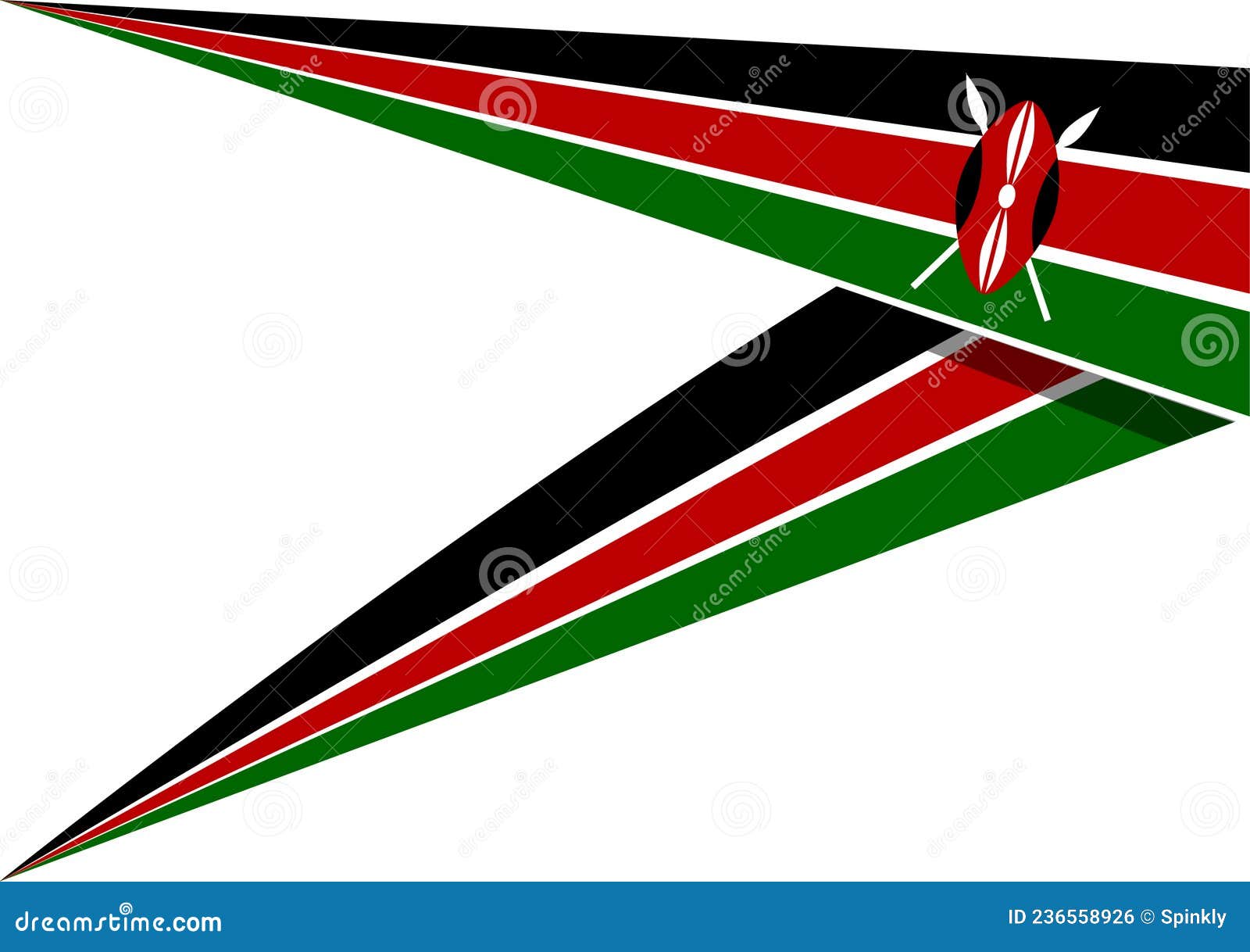 Kenyan Flag Colors Combination Ribbon Art Vector Stock Vector ...