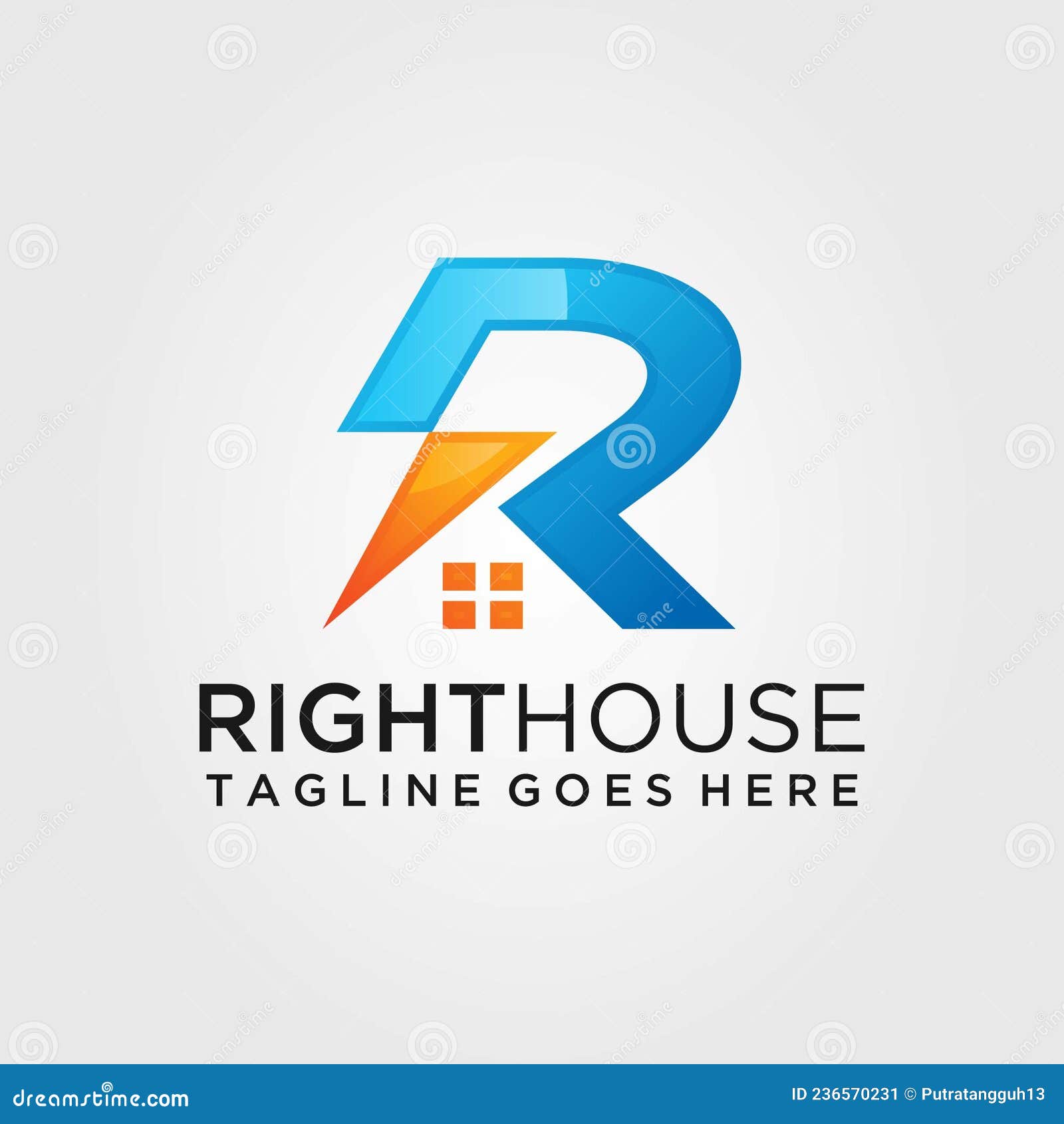 Letter R home logo design stock vector. Illustration of logotype ...