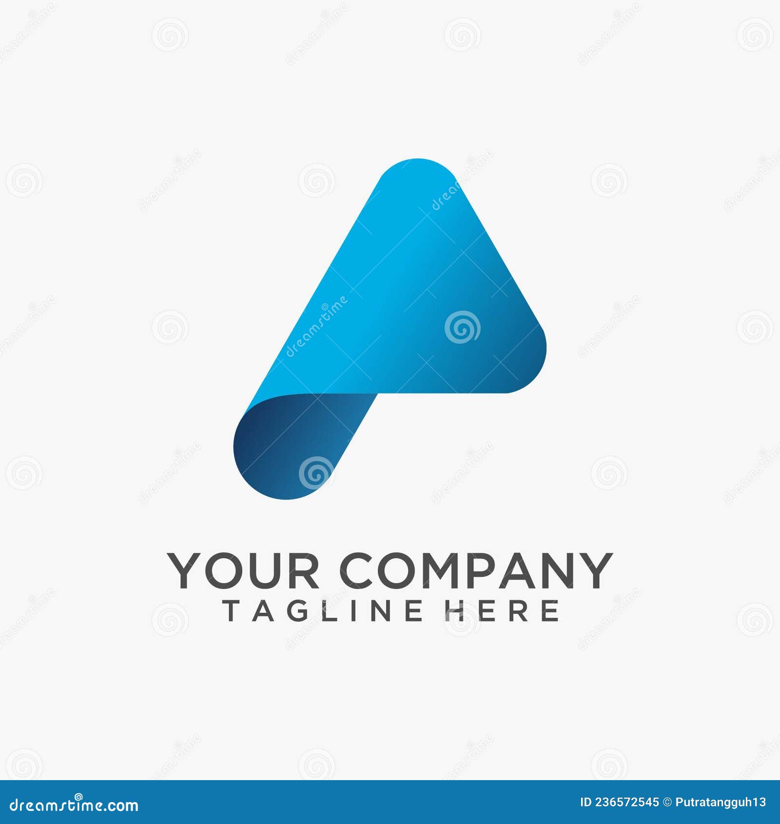 Letter P Paper Logo Design Cartoon Vector | CartoonDealer.com #236572545