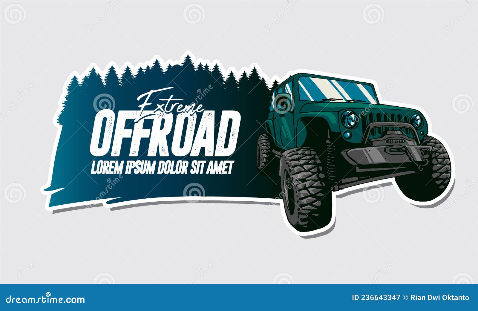 Offroad Illustration for Banner Design Stock Vector - Illustration of ...