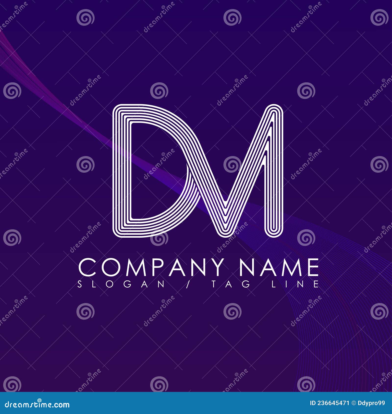 Printabstract Geometric Logo DM Teamwork Team. Suitable for Company DM ...