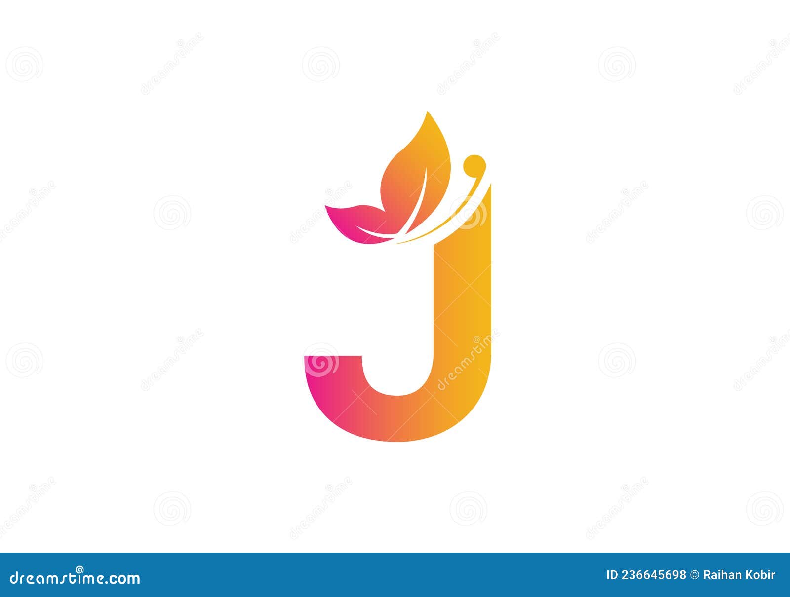 This is a Creative J Letter Butterfly Icon Design Stock Illustration ...