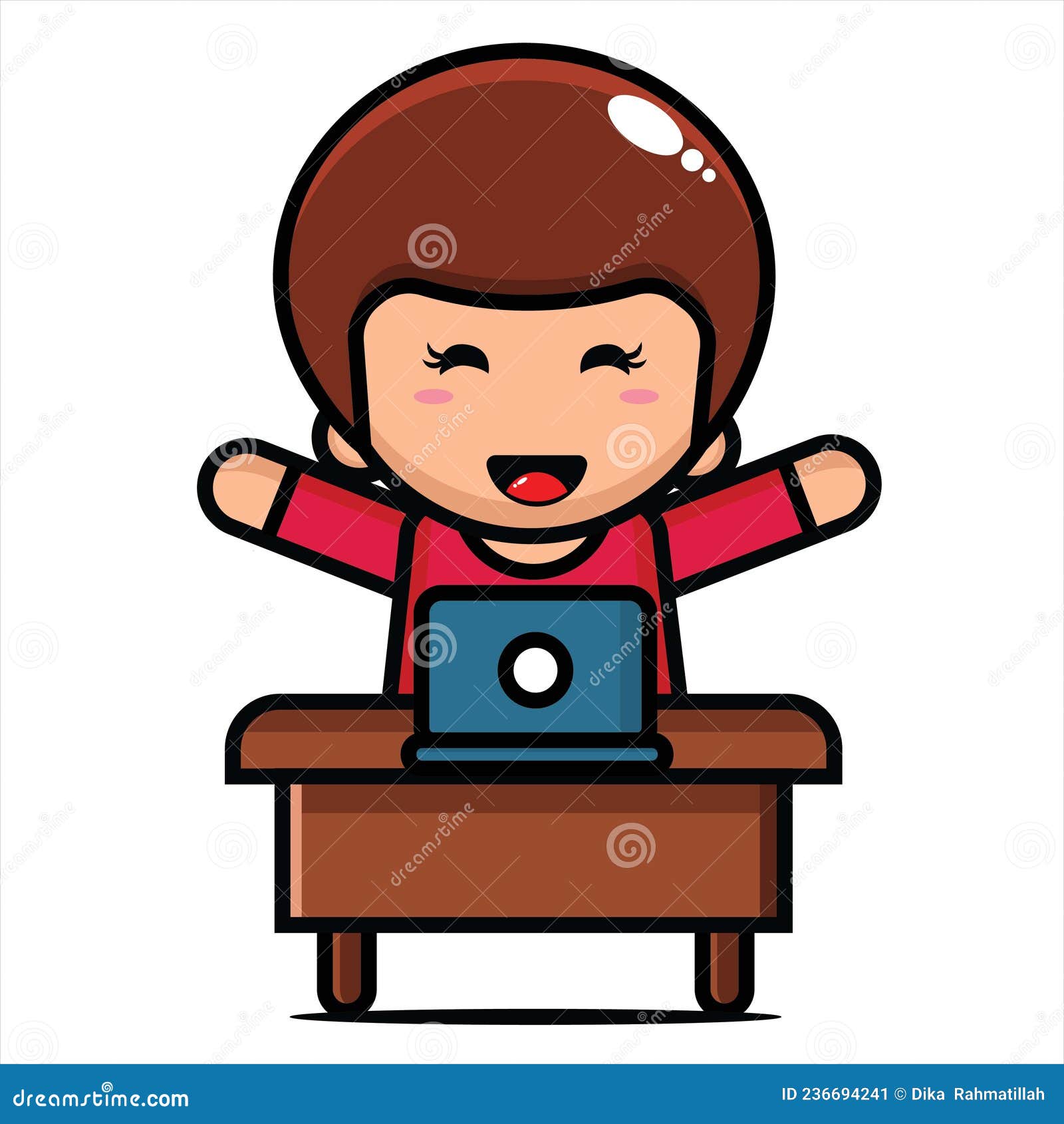 Cute Male Writer Character Vector Design Stock Vector - Illustration of ...