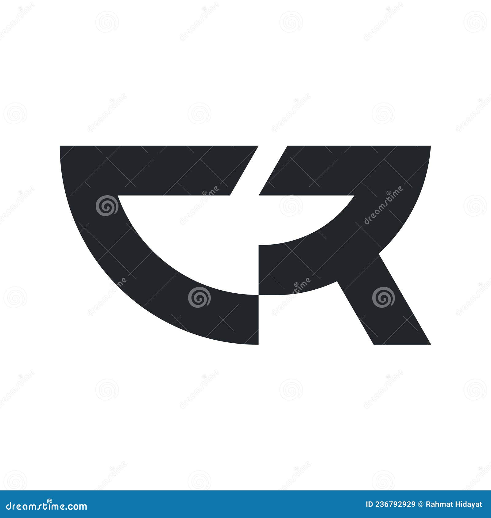 Logo or Icon Letter CR stock vector. Illustration of sign - 236792929