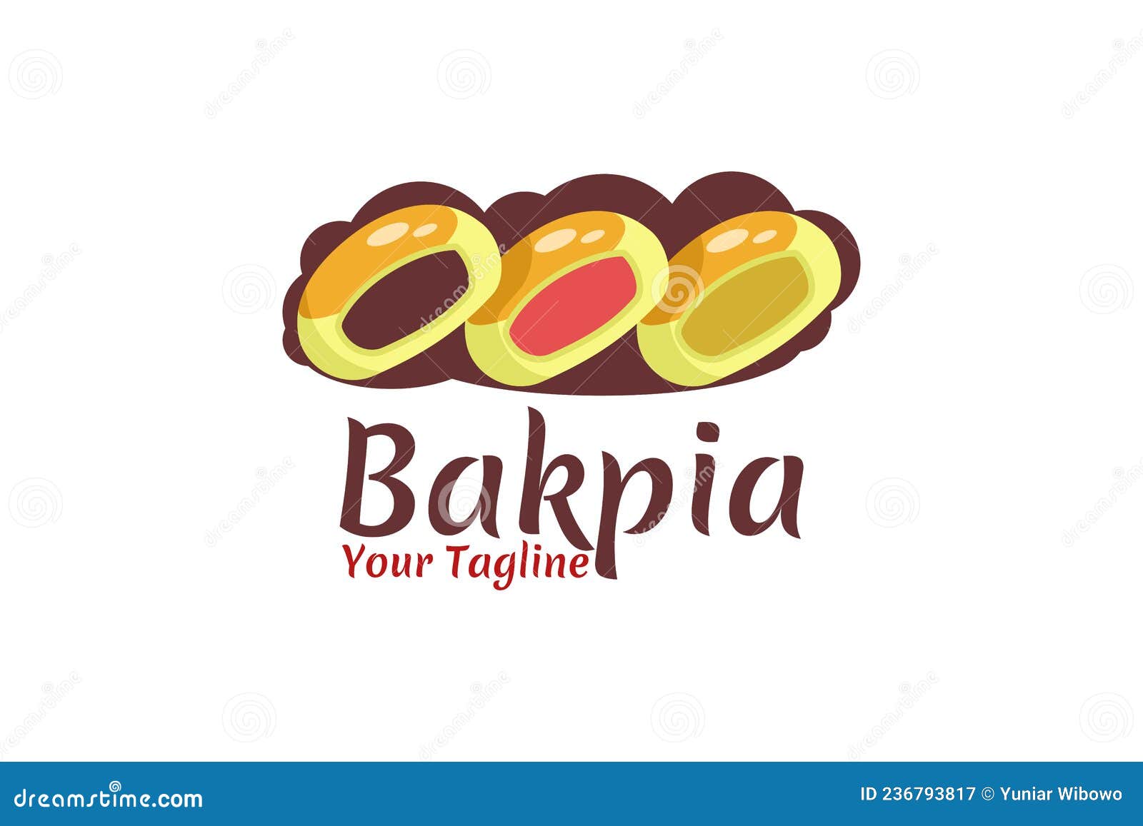 Bakpia Logo Design, Simple Bakpia Logo for Food Souvenir Shop. Stock ...