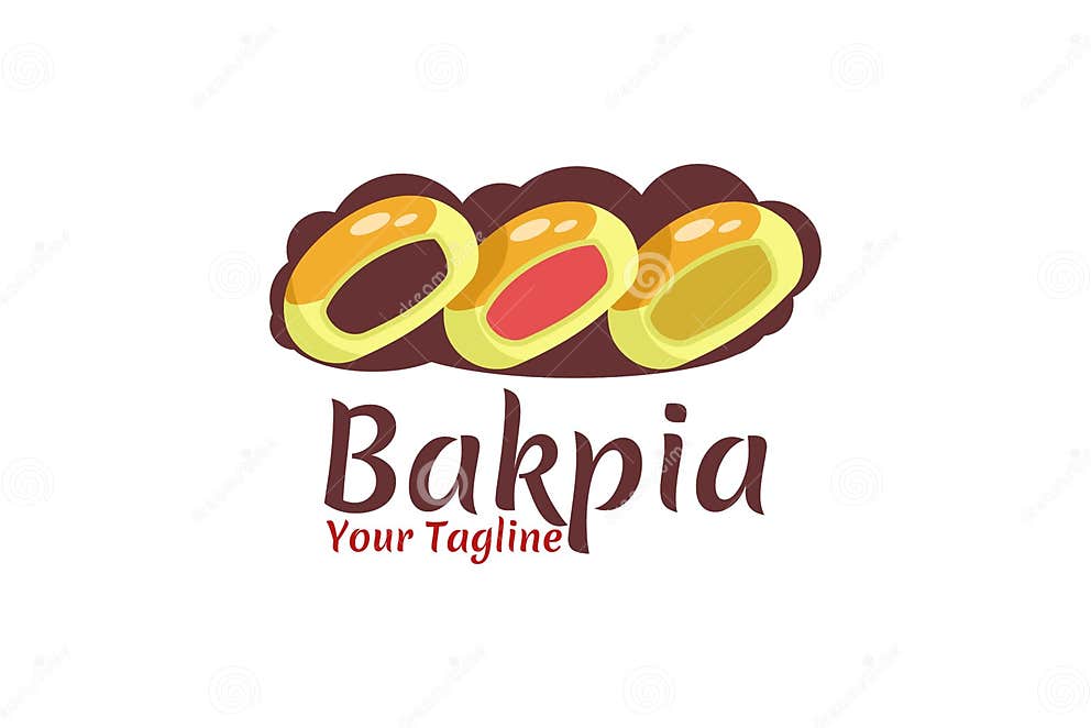 Bakpia Logo Design, Simple Bakpia Logo for Food Souvenir Shop. Stock ...