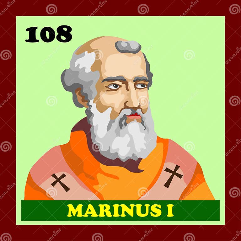 108th Catholic Church Pope Marinus I Stock Vector - Illustration of ...