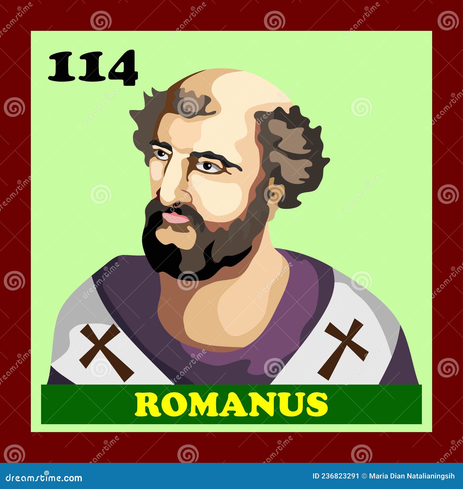 114th Catholic Church Pope Romanus Stock Vector - Illustration of ...