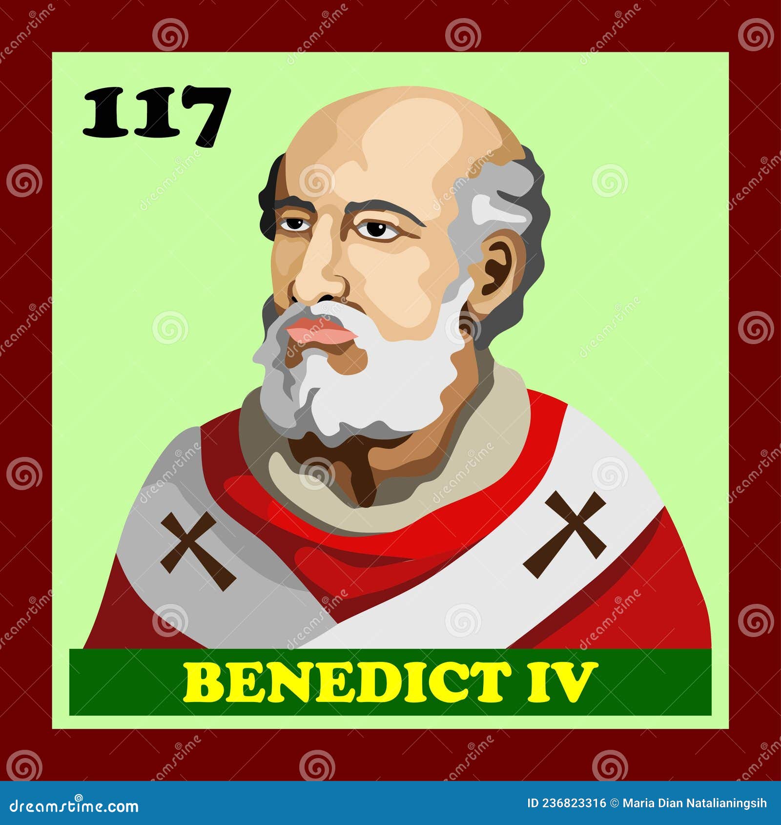 117th Catholic Church Pope Benedict IV Stock Vector - Illustration of ...