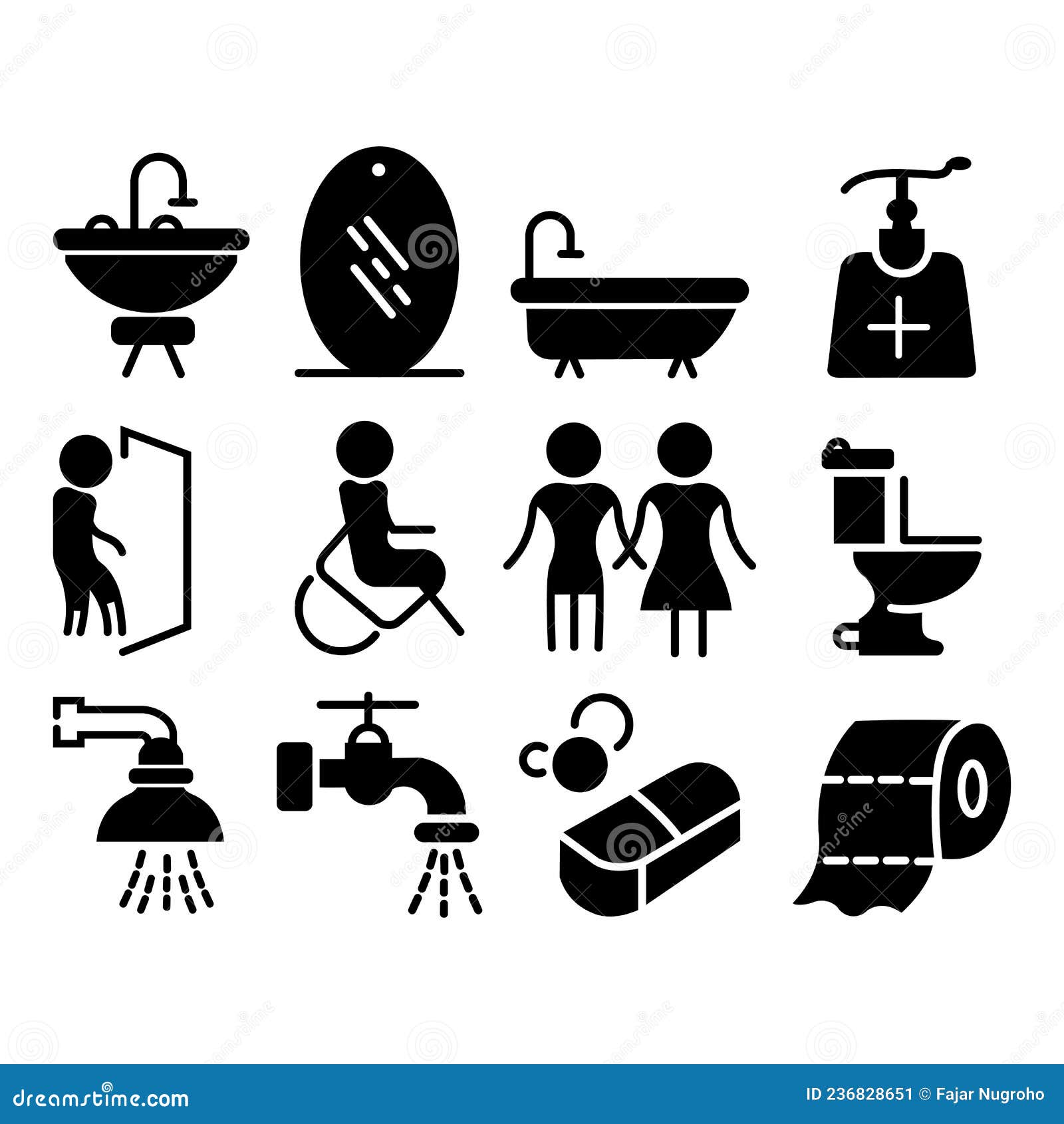 Wc Symbols For Toilet Sign, Toilet Icon Set Vector Illustration ...
