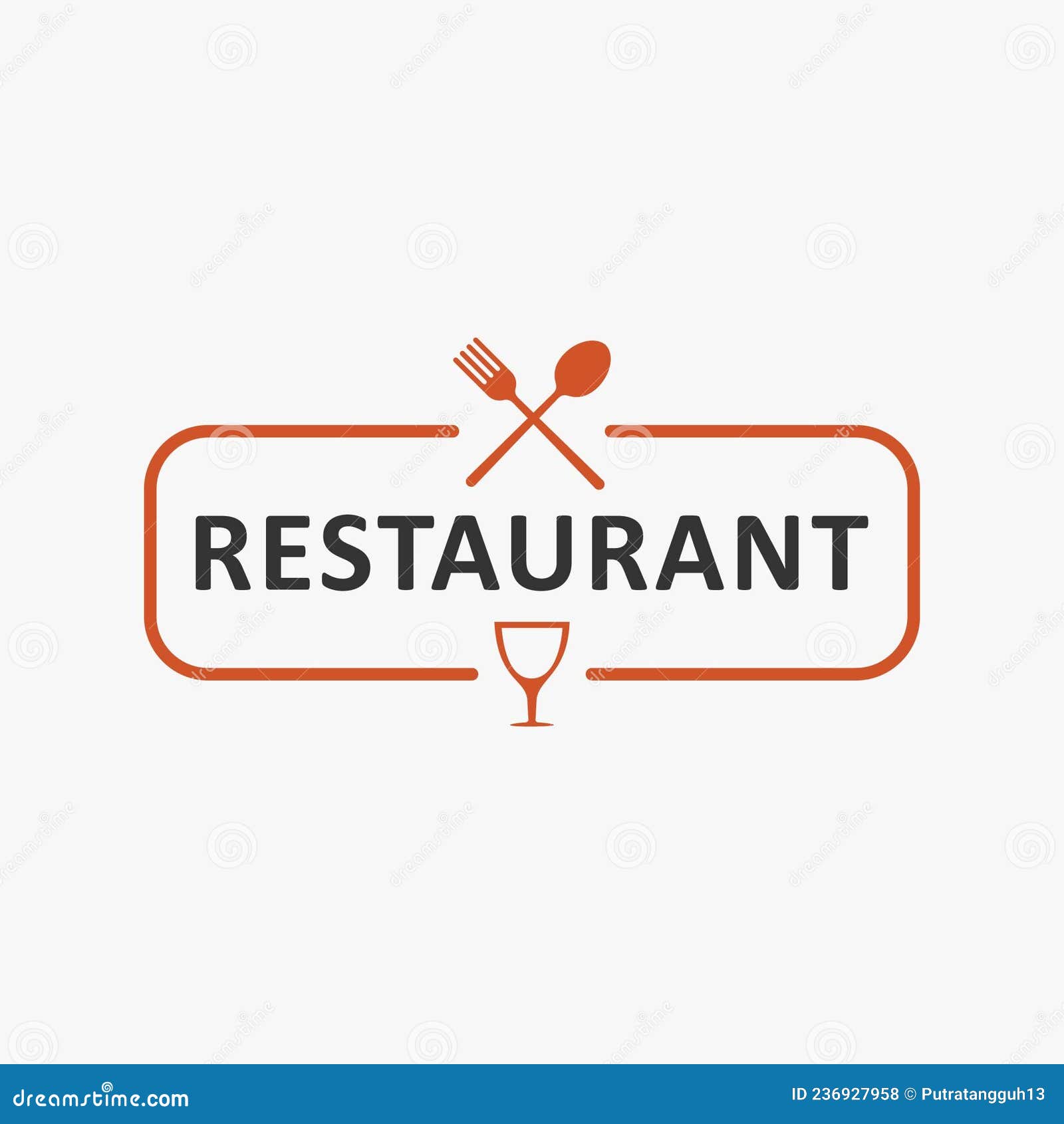 Simple Restaurant Logo Design Stock Vector - Illustration of eating ...