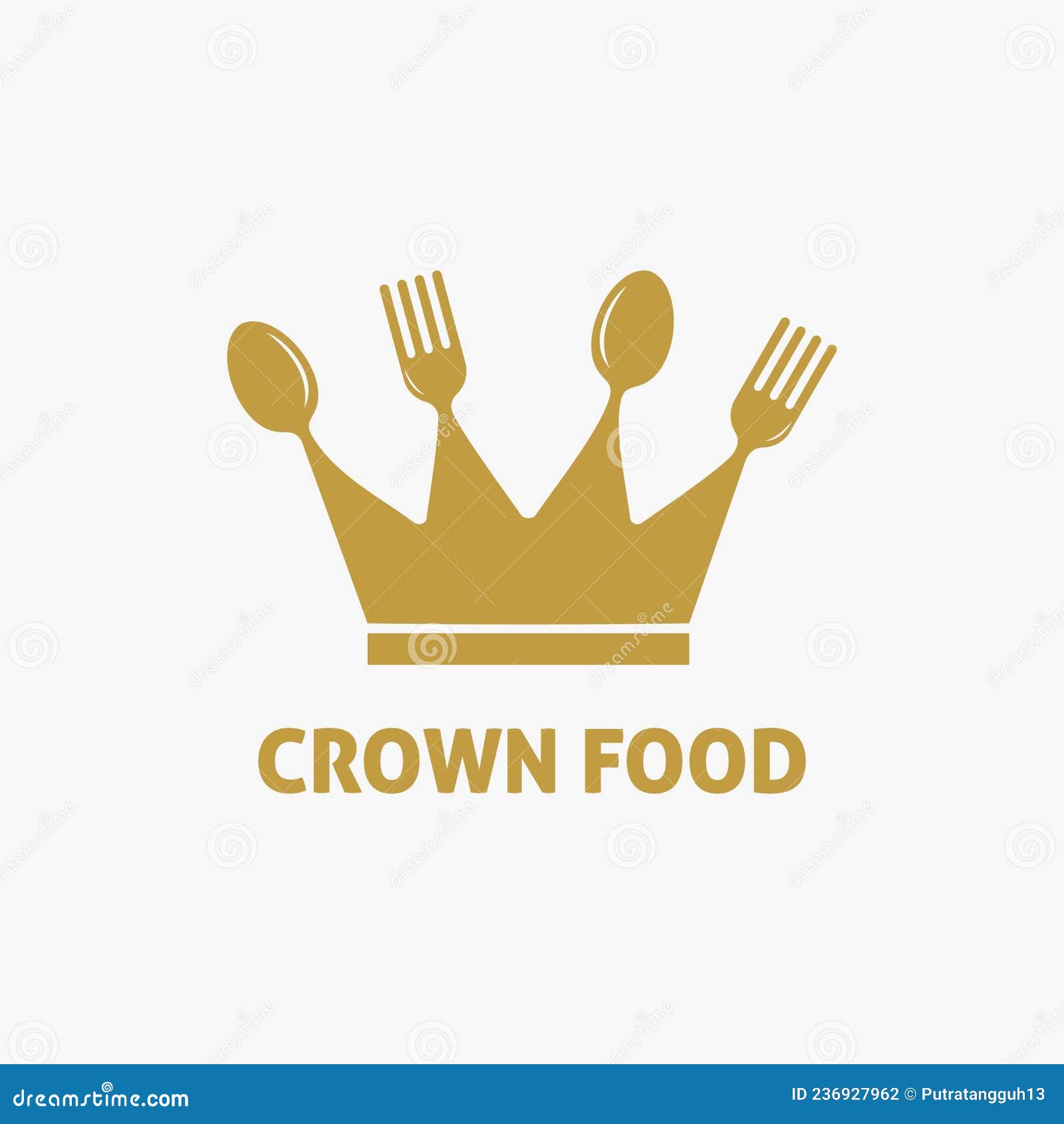 Crown food logo design stock vector. Illustration of elegance - 236927962