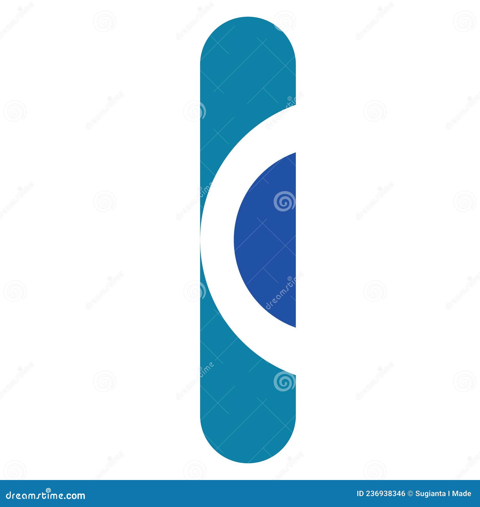 Letter I logo vector stock vector. Illustration of print - 236938346