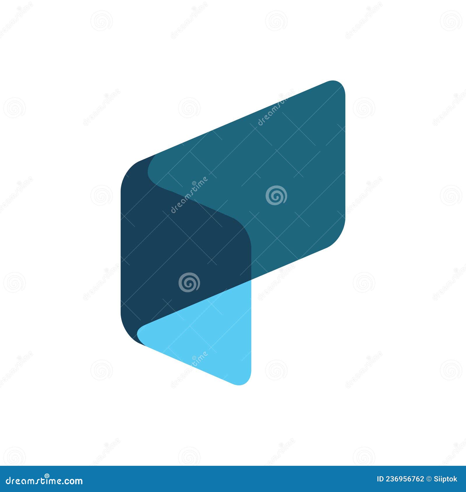 Folder Initial Letter P Logo Design Stock Vector - Illustration of ...