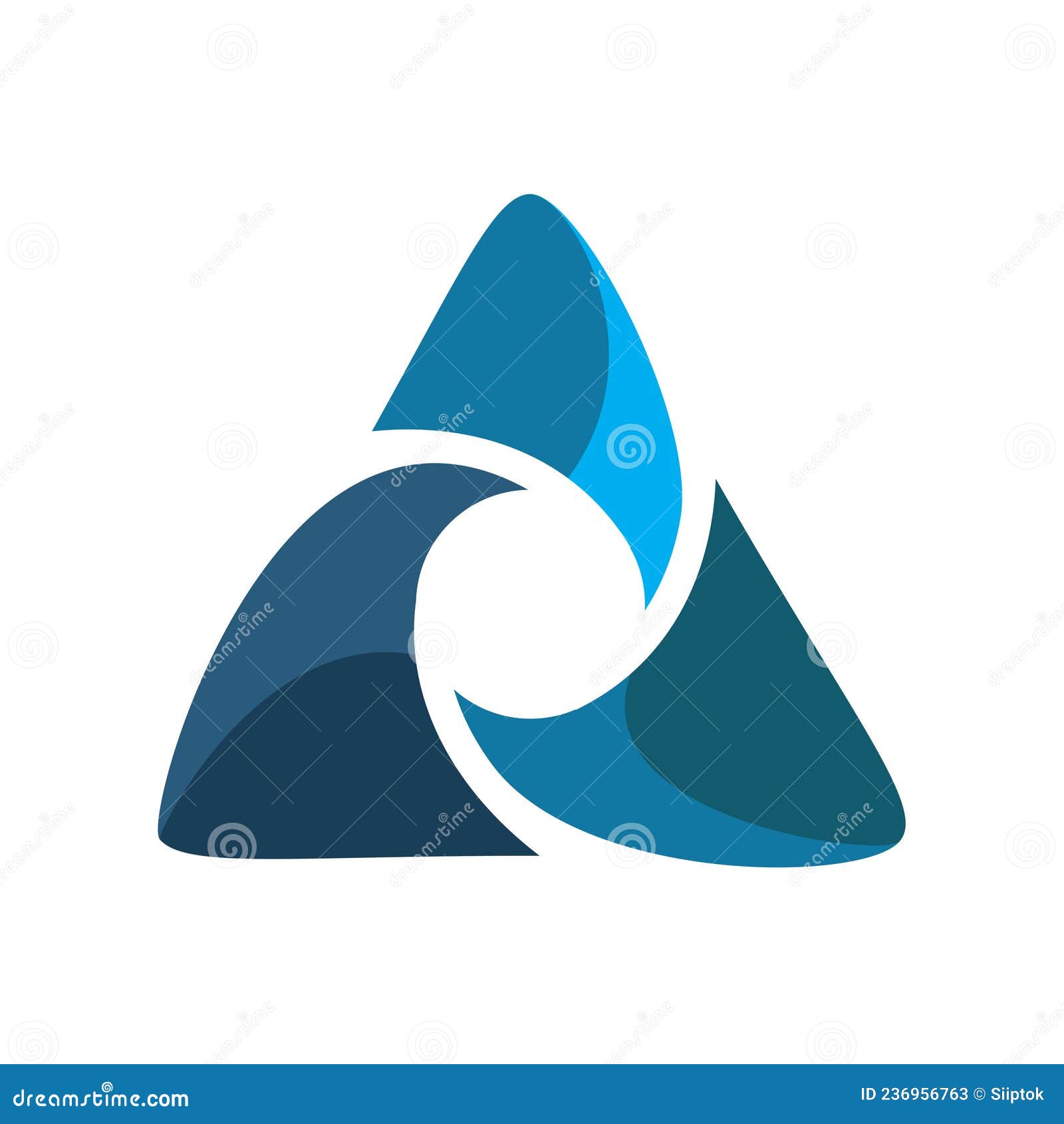 Triangle Swirl Color Shape Logo Design Stock Vector - Illustration of ...