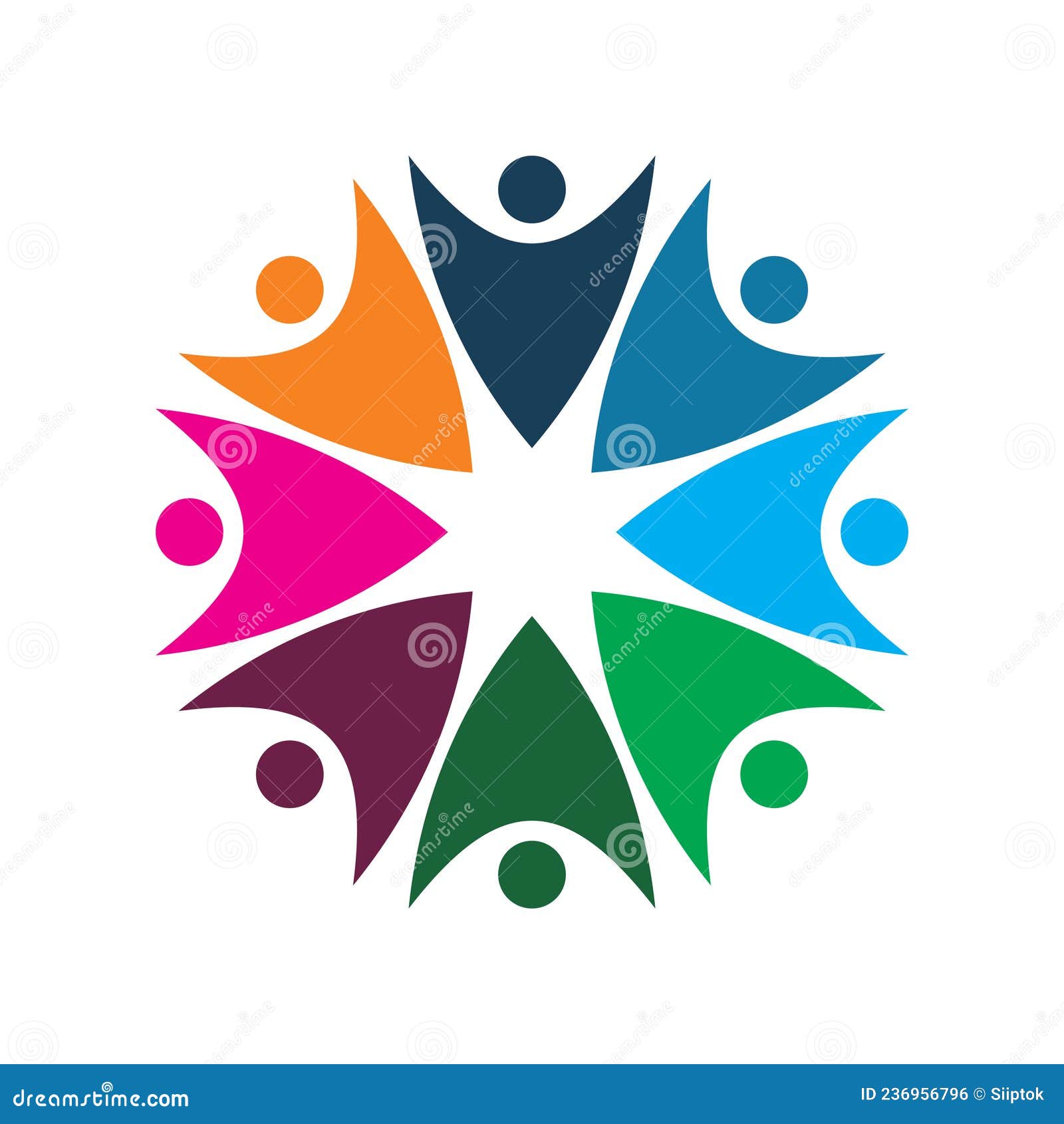 Full Color People Community Logod Esign Stock Vector - Illustration of ...
