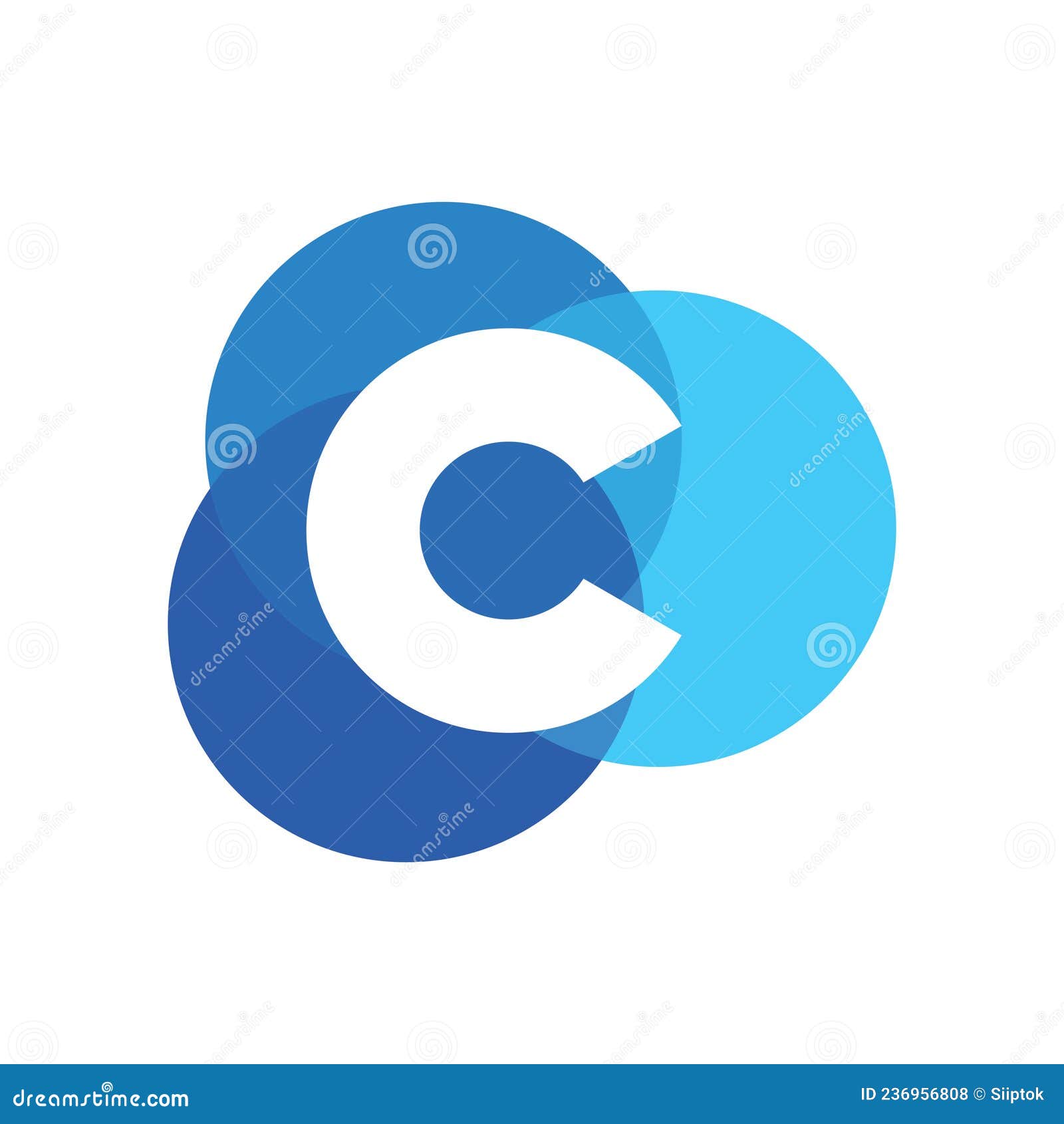 Blue Bubble Letter C Logo Design Stock Vector - Illustration of ...
