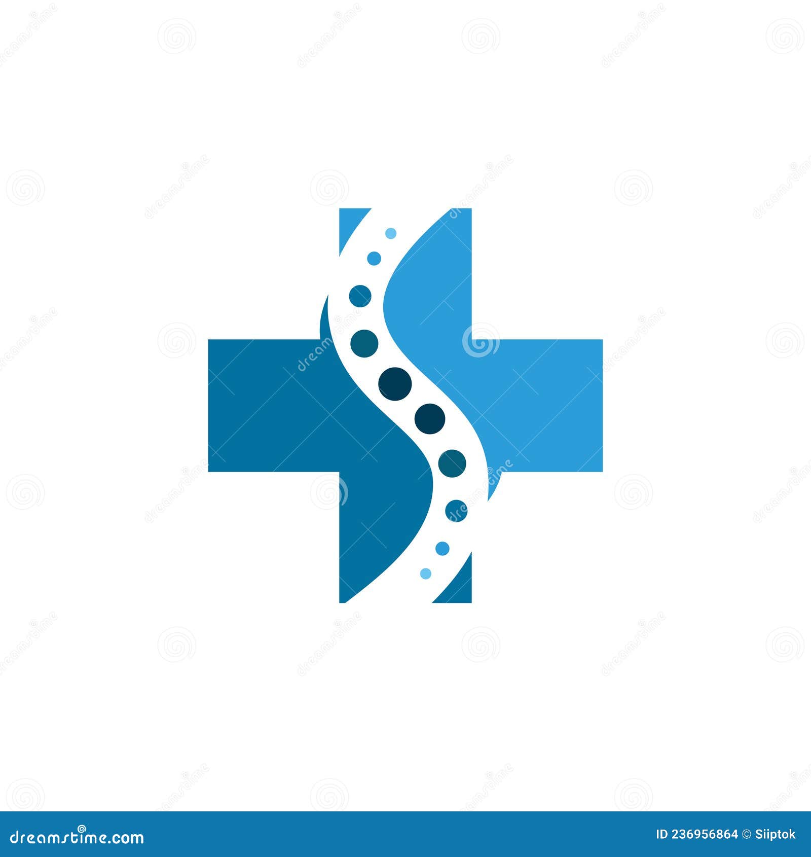 Blue Medical Dna Plus Logo Design Stock Vector - Illustration of ...