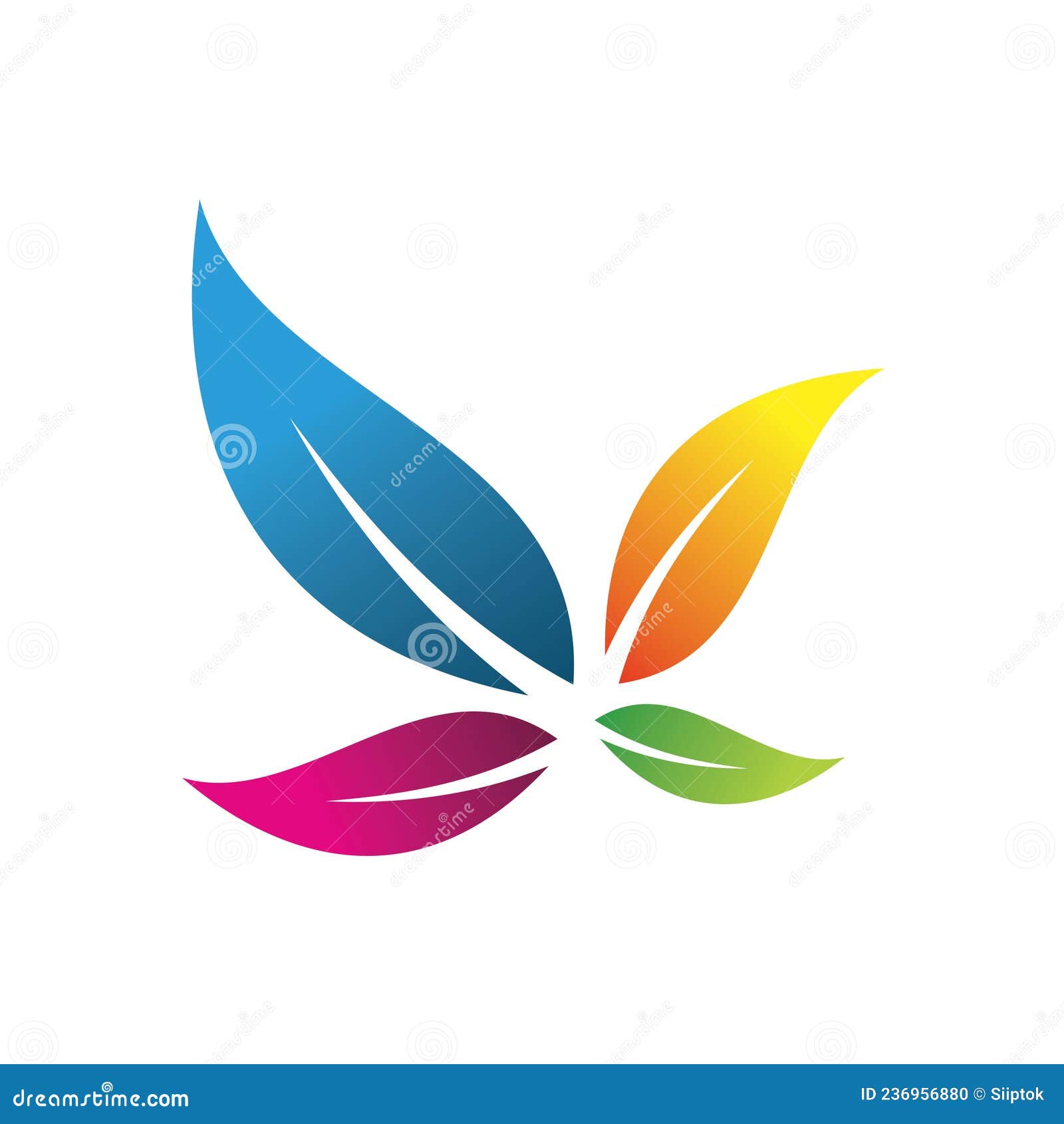 Creative Multi Color Leaf Logo Design Stock Vector - Illustration of ...