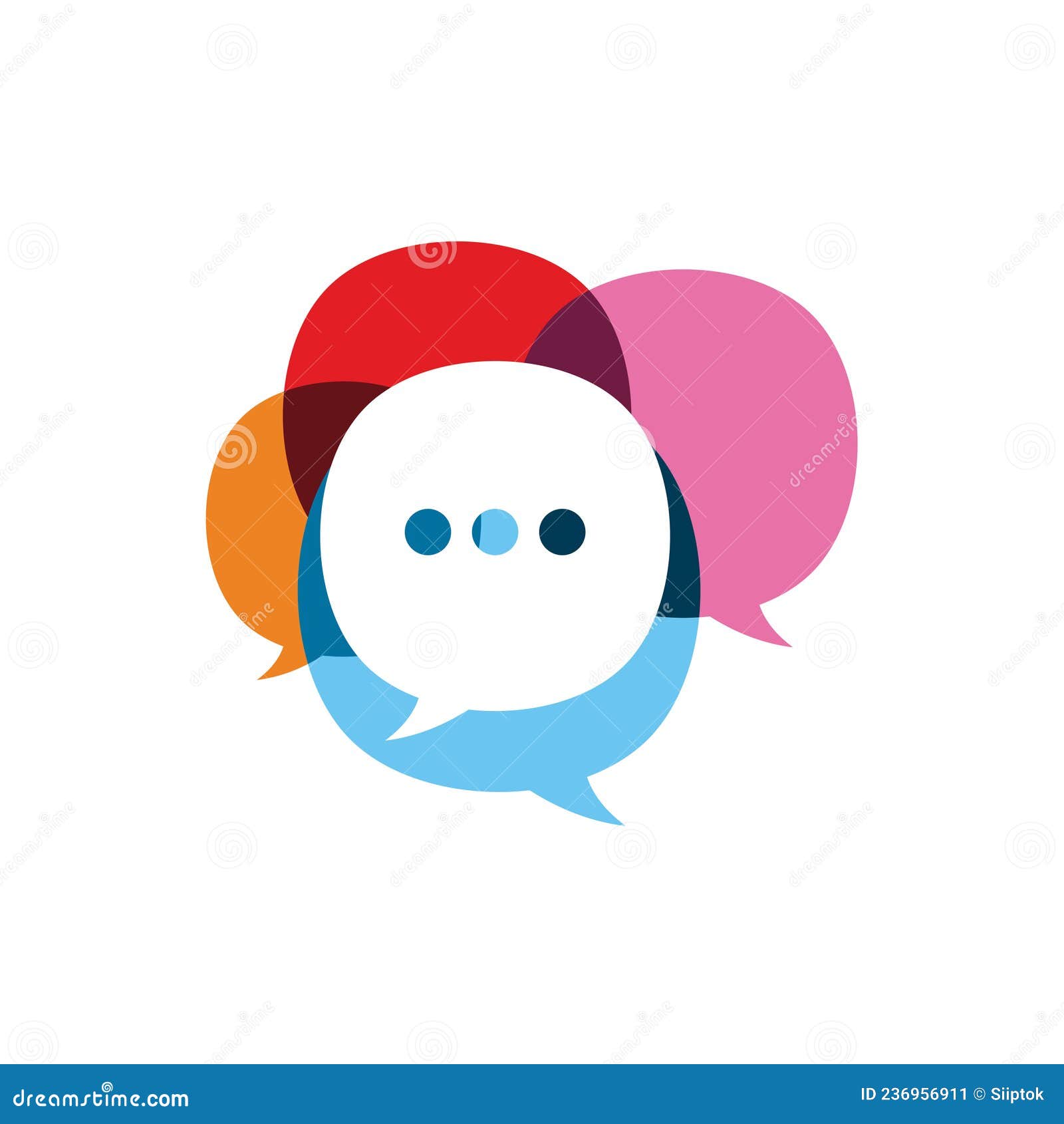 Group Chat Color Logo Design Stock Vector - Illustration of logotype ...