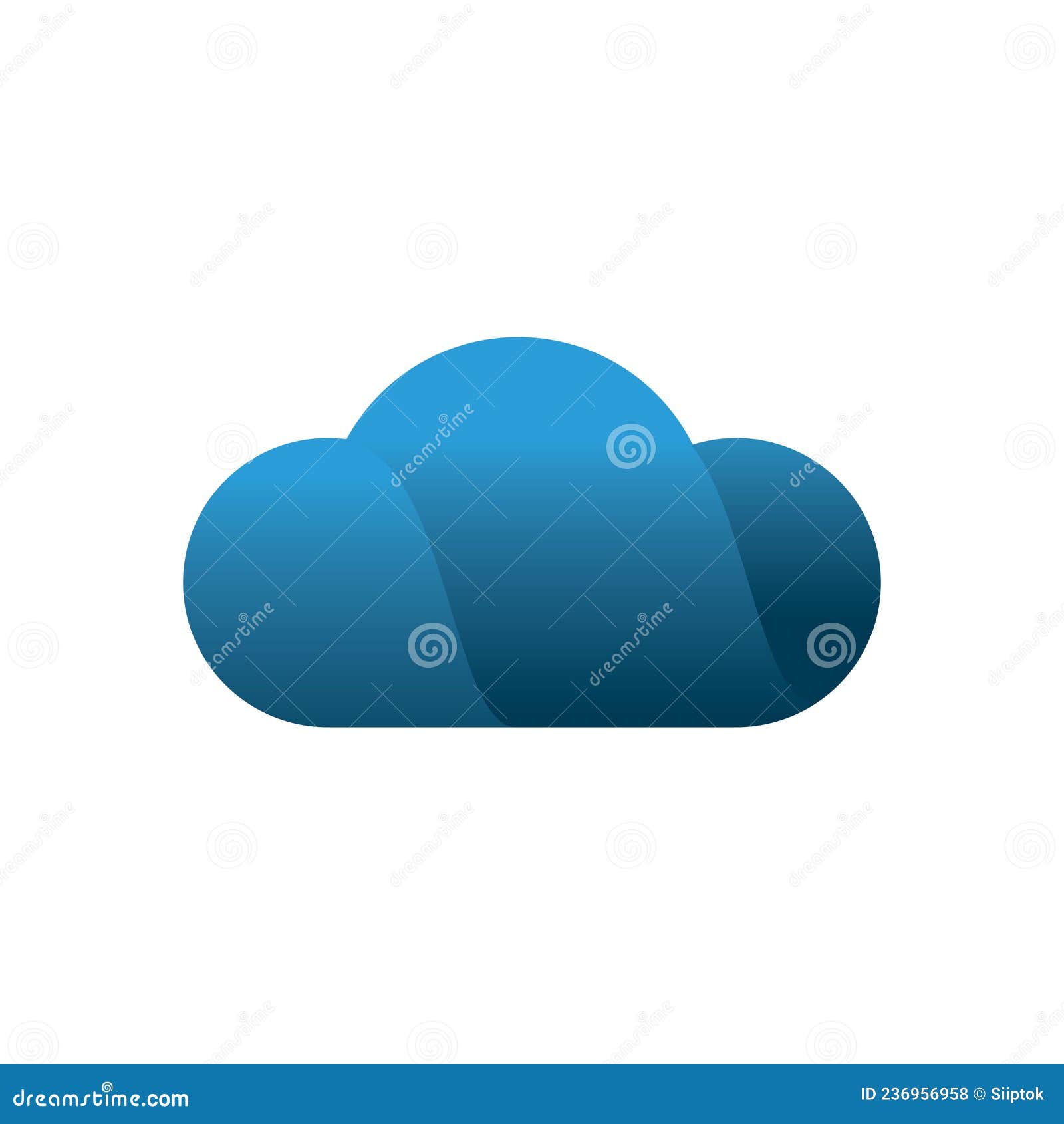 Blue Color Cloud Logo Design Stock Vector - Illustration of geometric ...