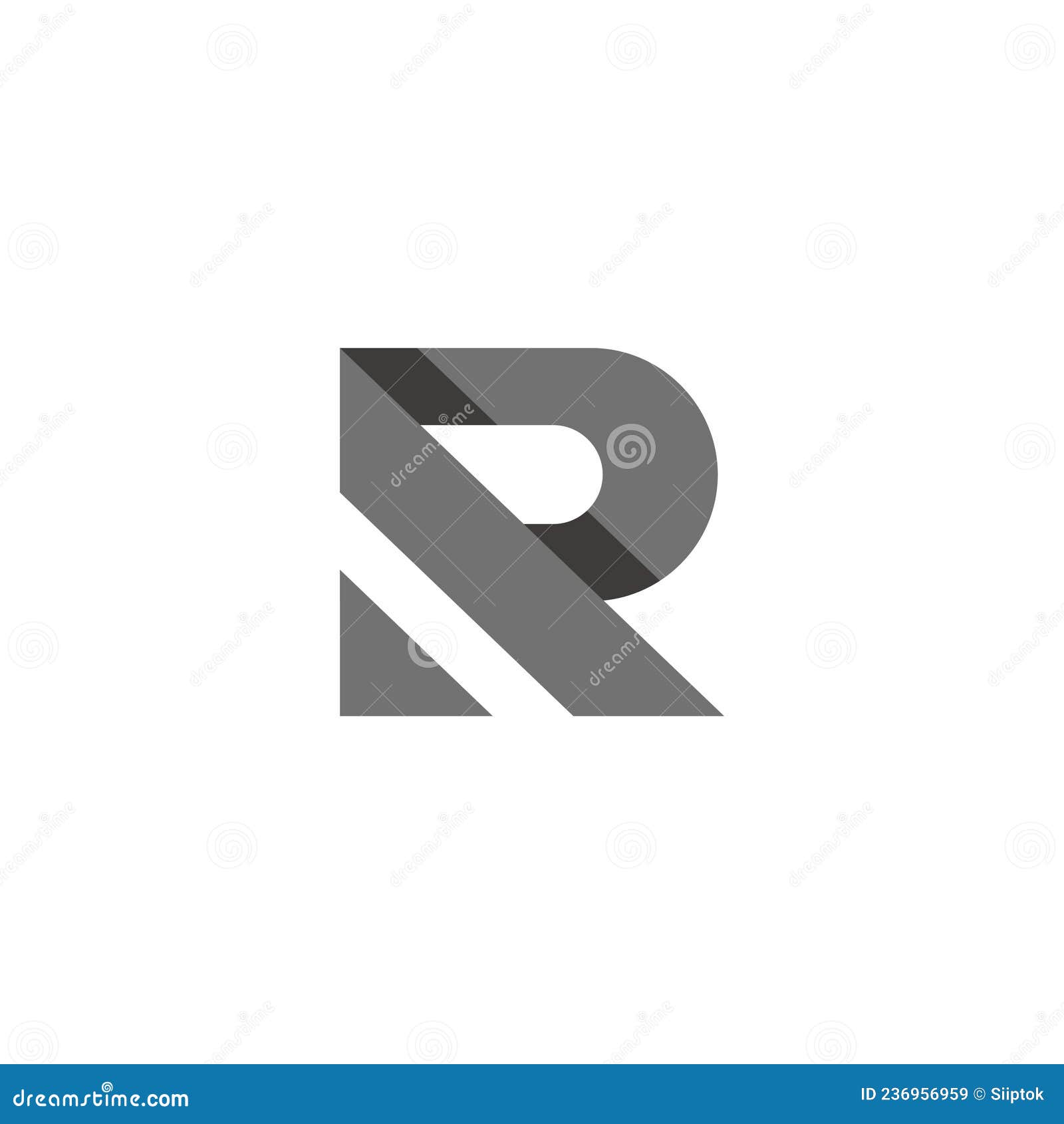 Solid Initial Letter R Logo Design Stock Vector - Illustration of ...