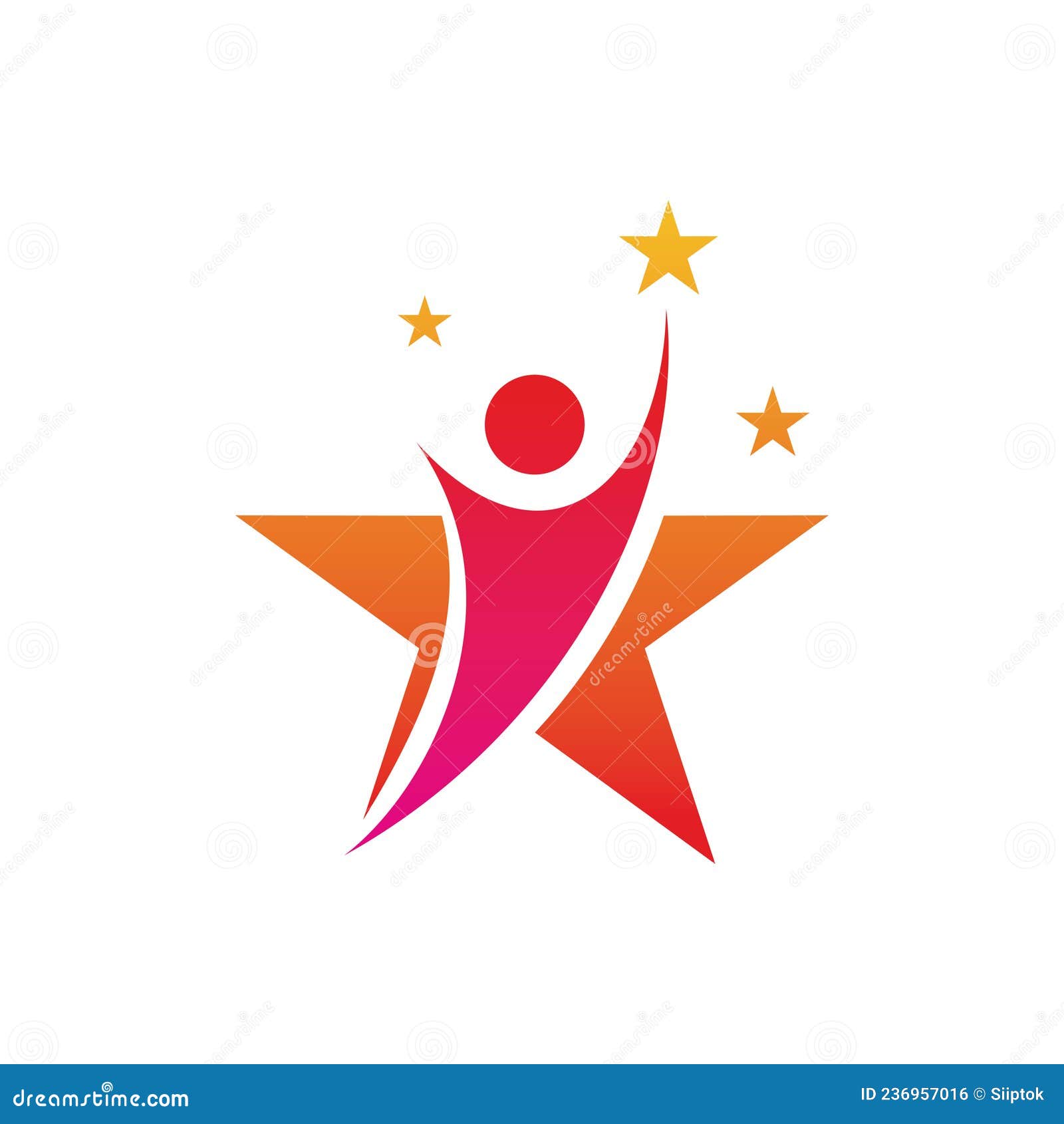 People Star Active Color Logo Design Stock Vector - Illustration of ...