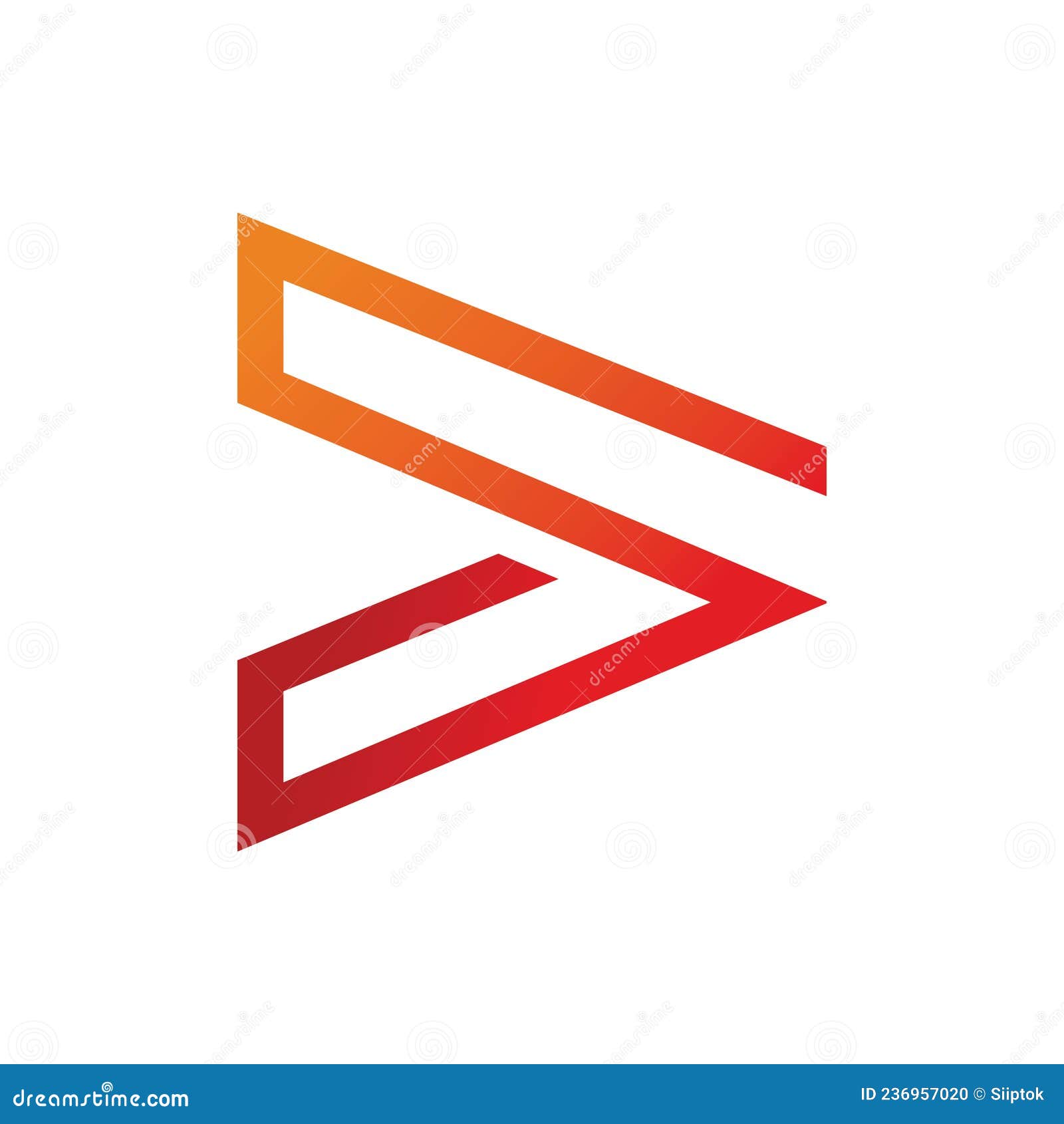 Full Color Line Arrow Logo Design Stock Vector - Illustration of ...