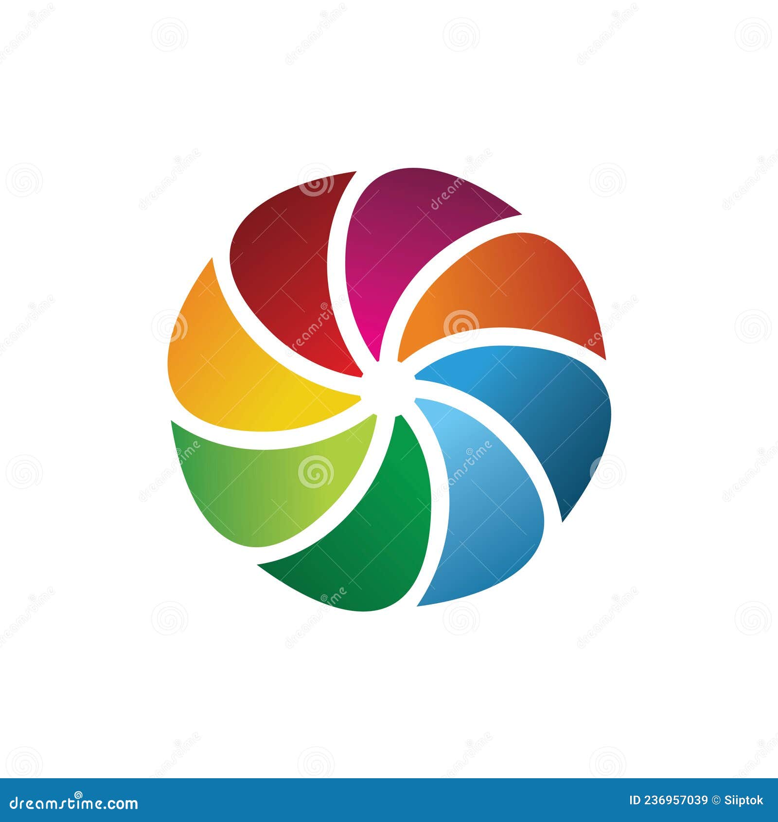 Full Color Circle Logo Design Stock Vector - Illustration of colorful ...