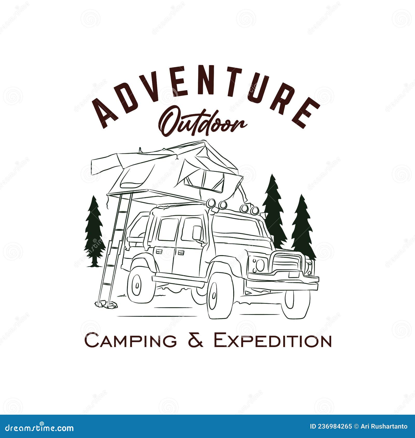 Off Road 4x4 Vehicle Adventure Vector Illustration Design Stock Vector ...