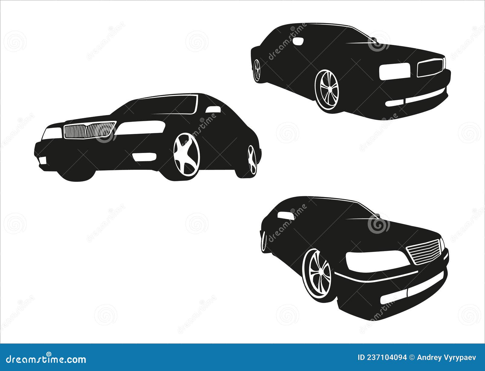 Vector layouts of cars. stock vector. Illustration of layout - 237104094