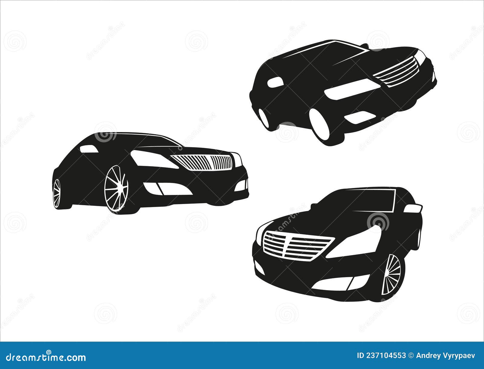 A set of car layouts stock vector. Illustration of vehicle - 237104553