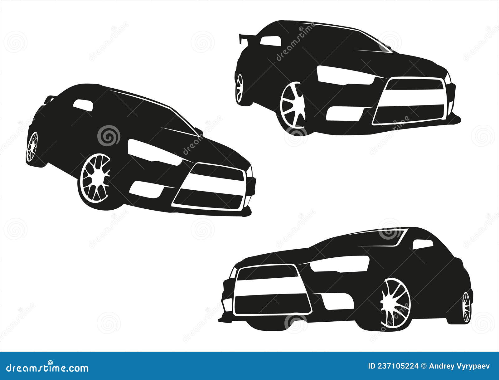 Vector layouts of cars stock vector. Illustration of auto - 237105224