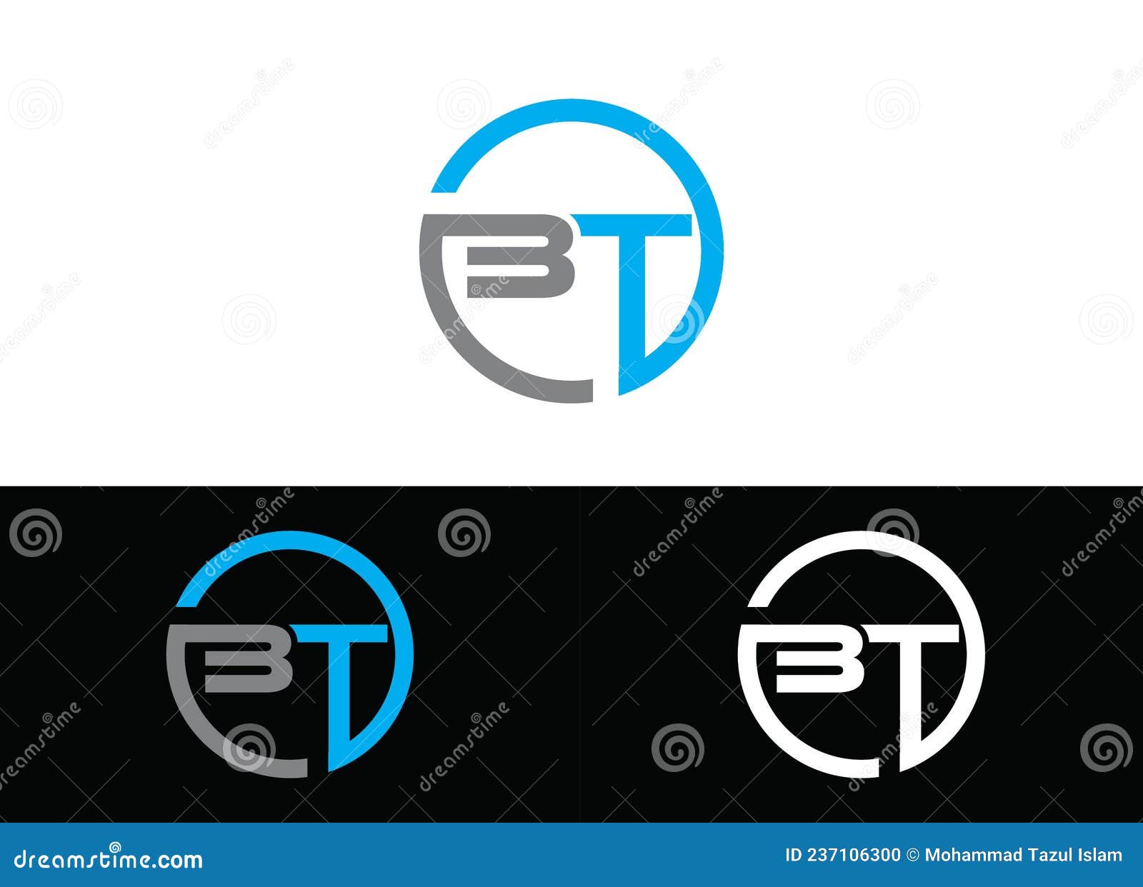 BT Logo Design stock vector. Illustration of abstract - 237106300