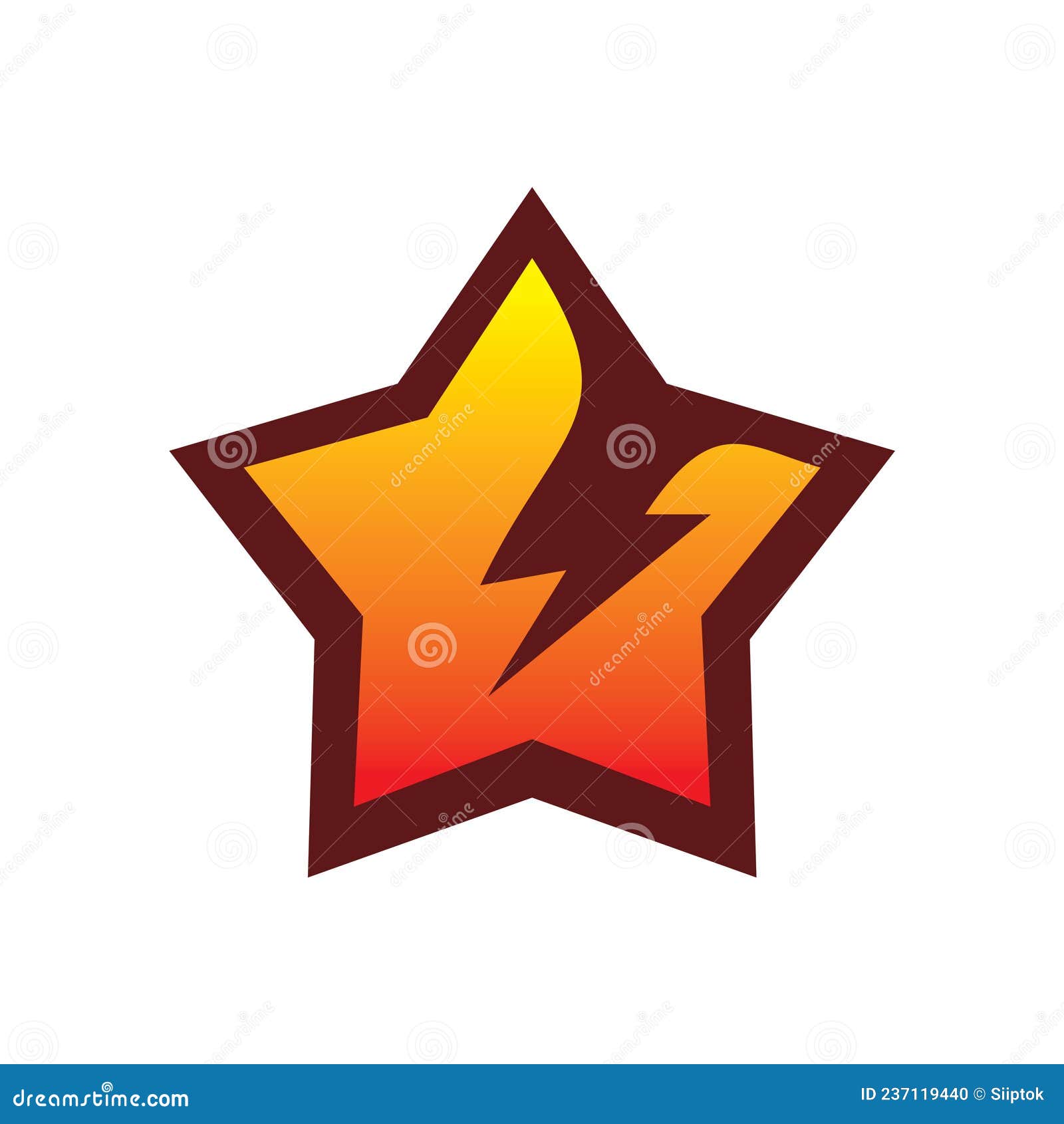Star Lightning Power Logo Design Stock Vector - Illustration of ...