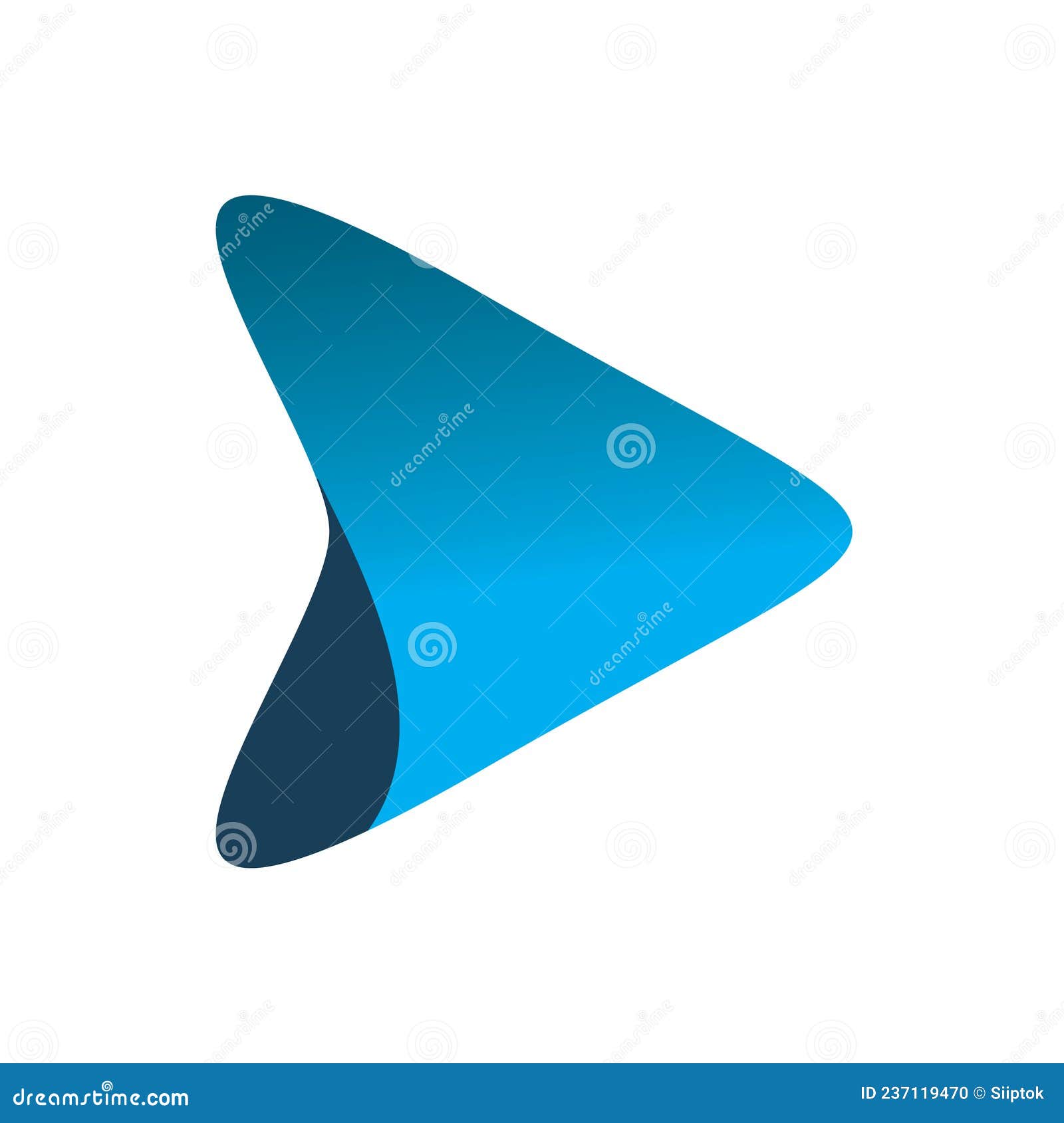 Triangle Play Media Arrow Logo Design Stock Vector - Illustration of ...