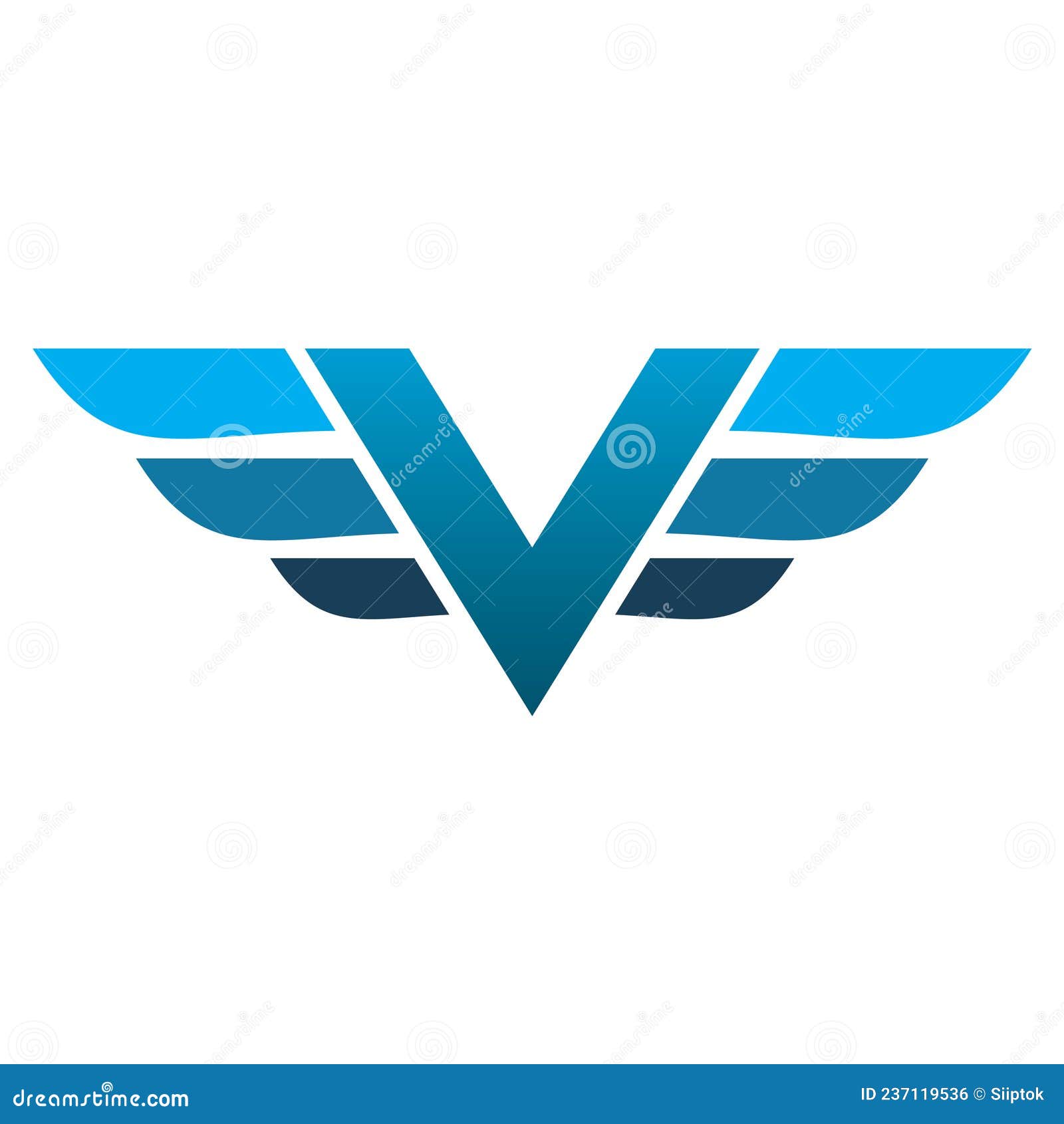Initial Letter V Wing Logo Design Stock Vector - Illustration of brand ...