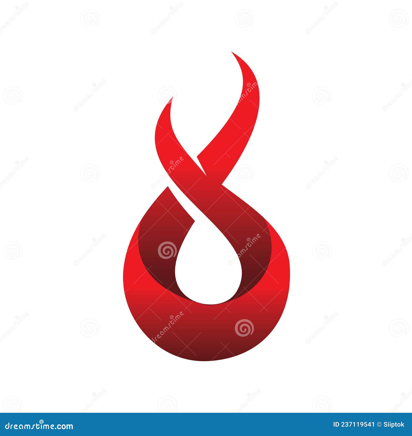 Red Infinity Fire Flame Color Shape Logo Design Stock Vector ...