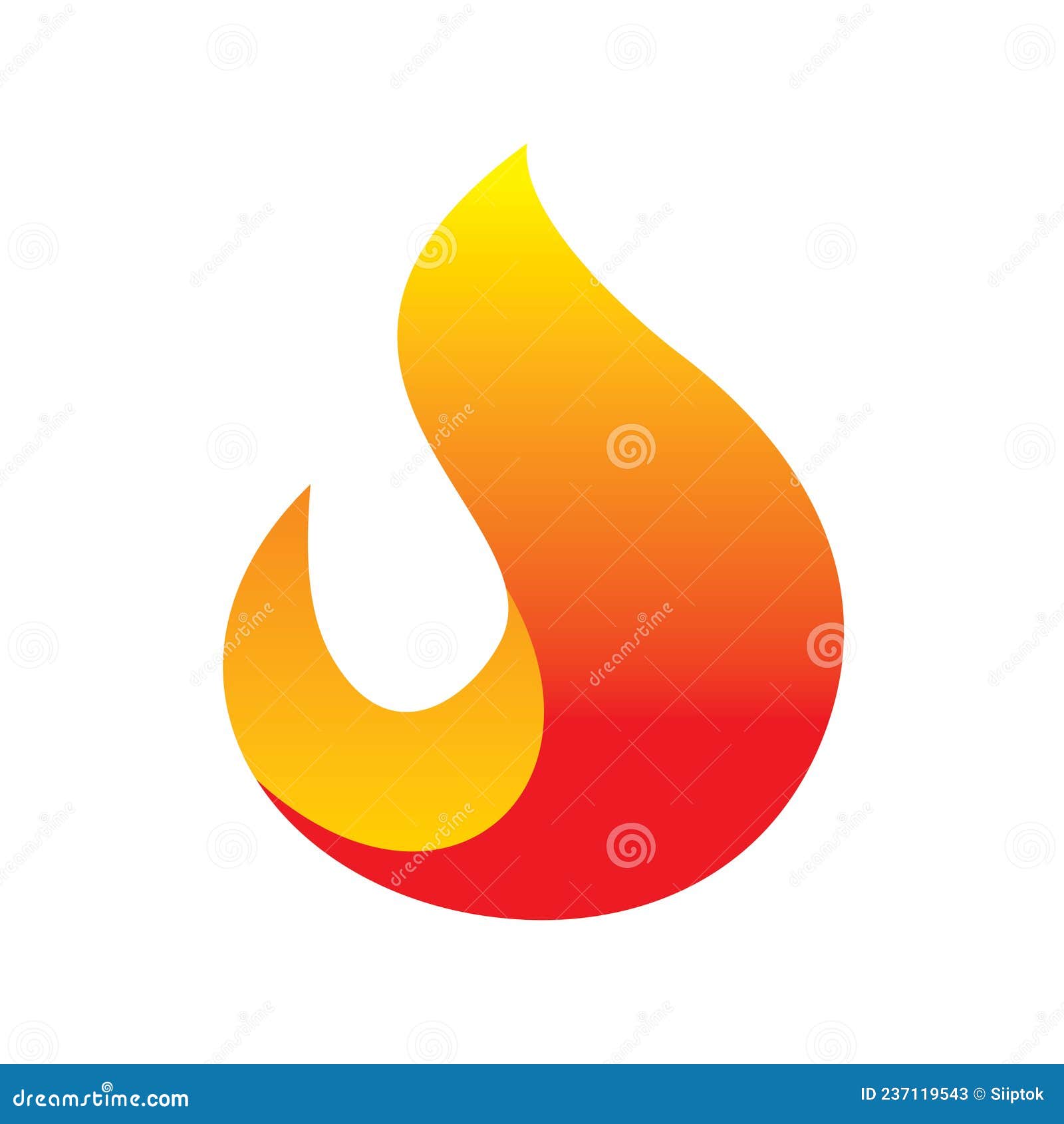 Bright Color Shape Fire Flame Logo Design Stock Vector - Illustration ...