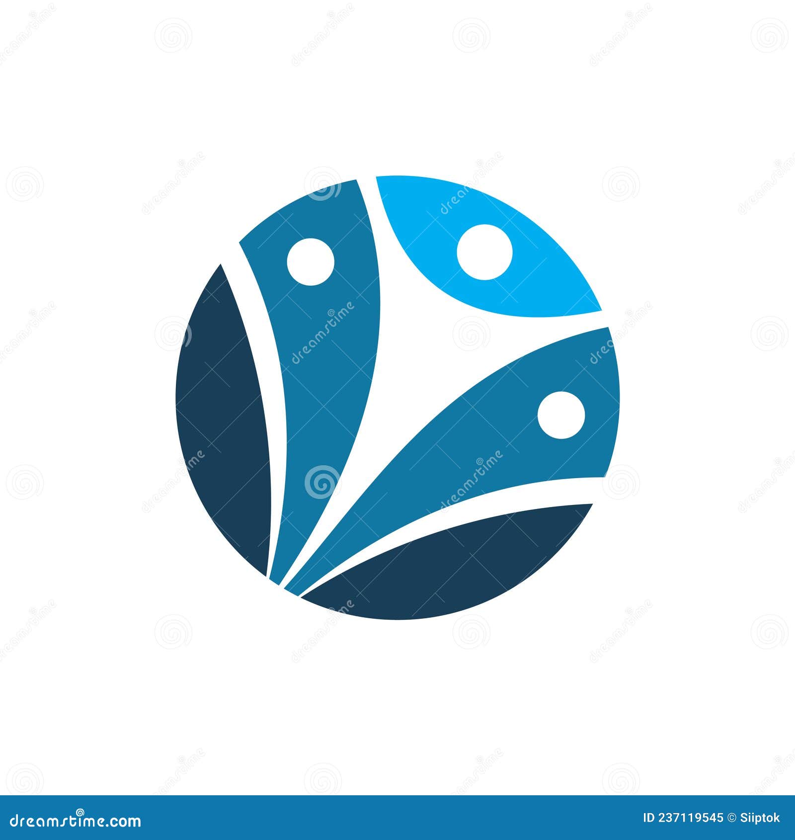 Blue Circle People Commnity Color Shape Logo Design Stock Vector ...
