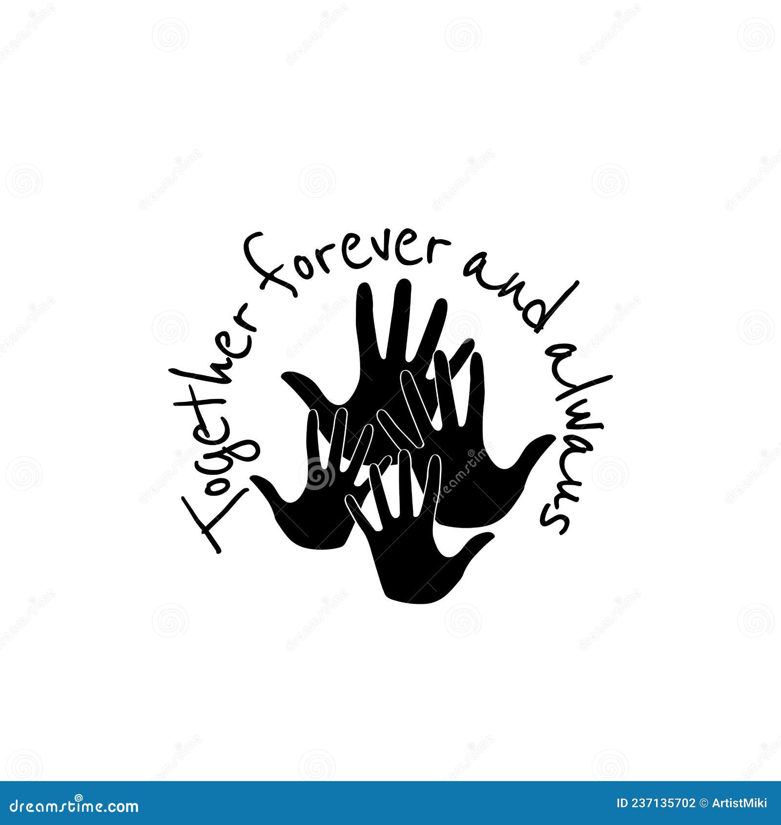 Together, Forever and always, Vector Stock Vector - Illustration of ...