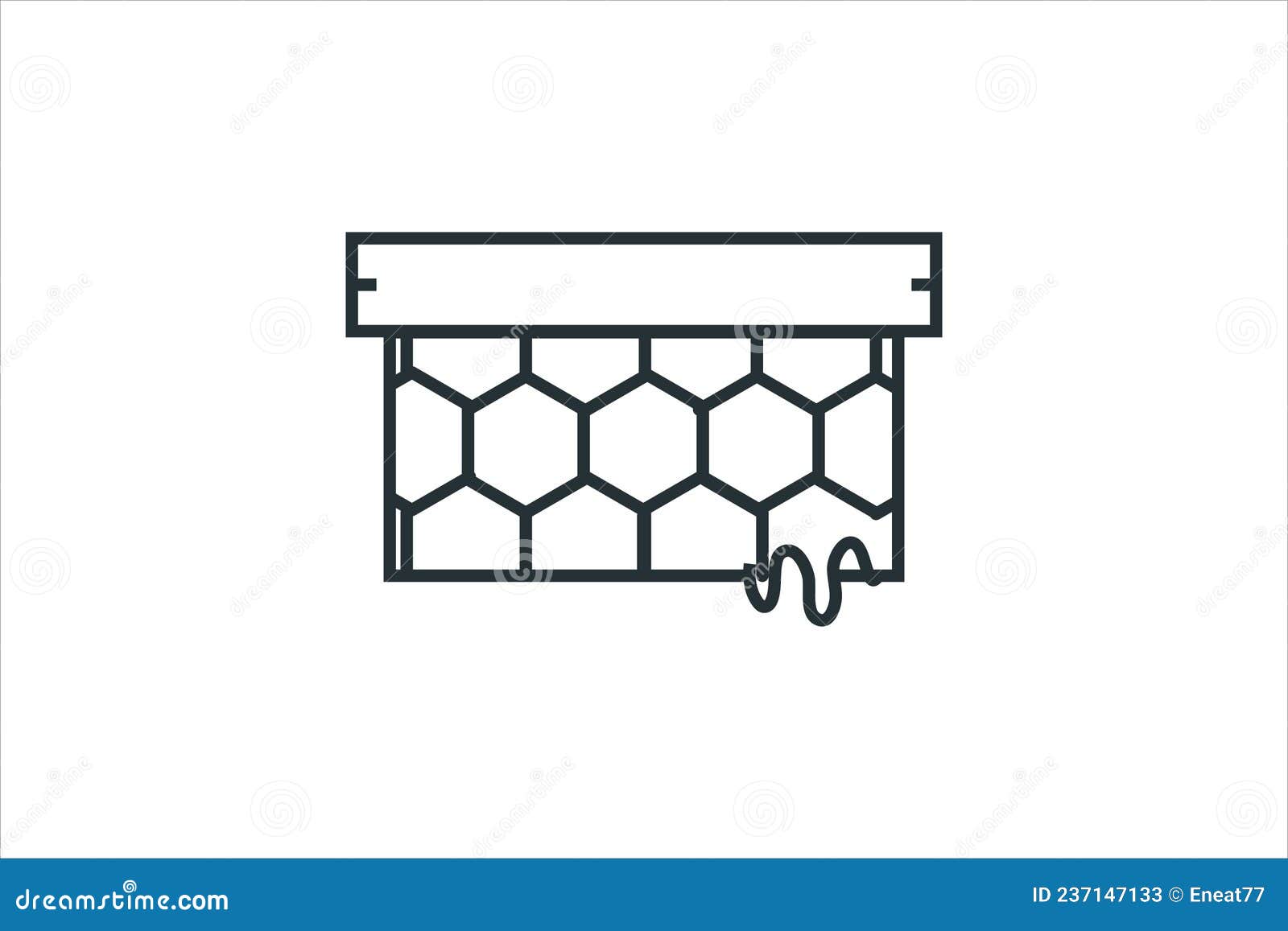 Beehive Frame Thin Line Icon Stock Illustration. Beekeeping and Apiary ...