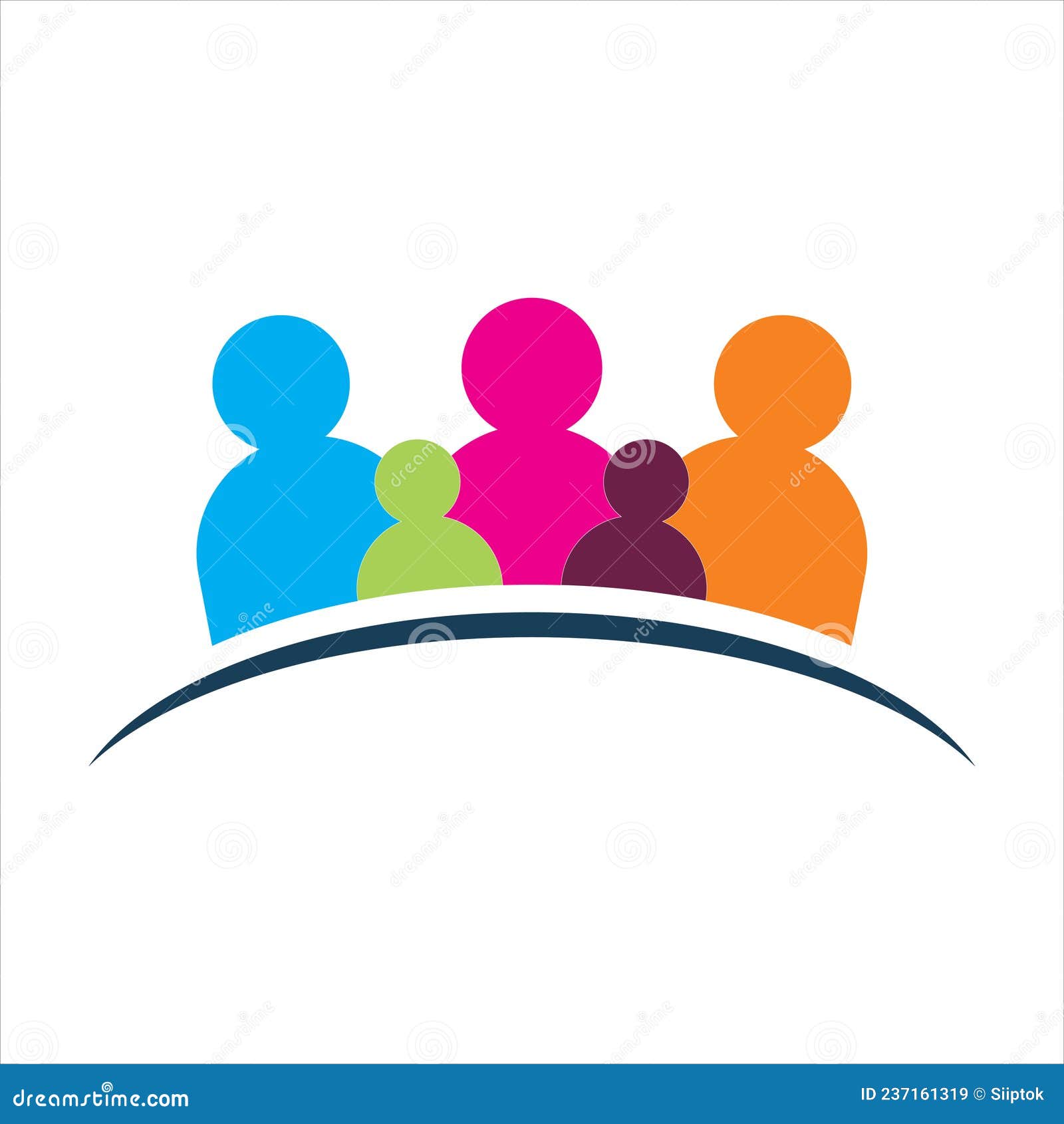 Full Color People Profile Logo Design Stock Vector - Illustration of ...