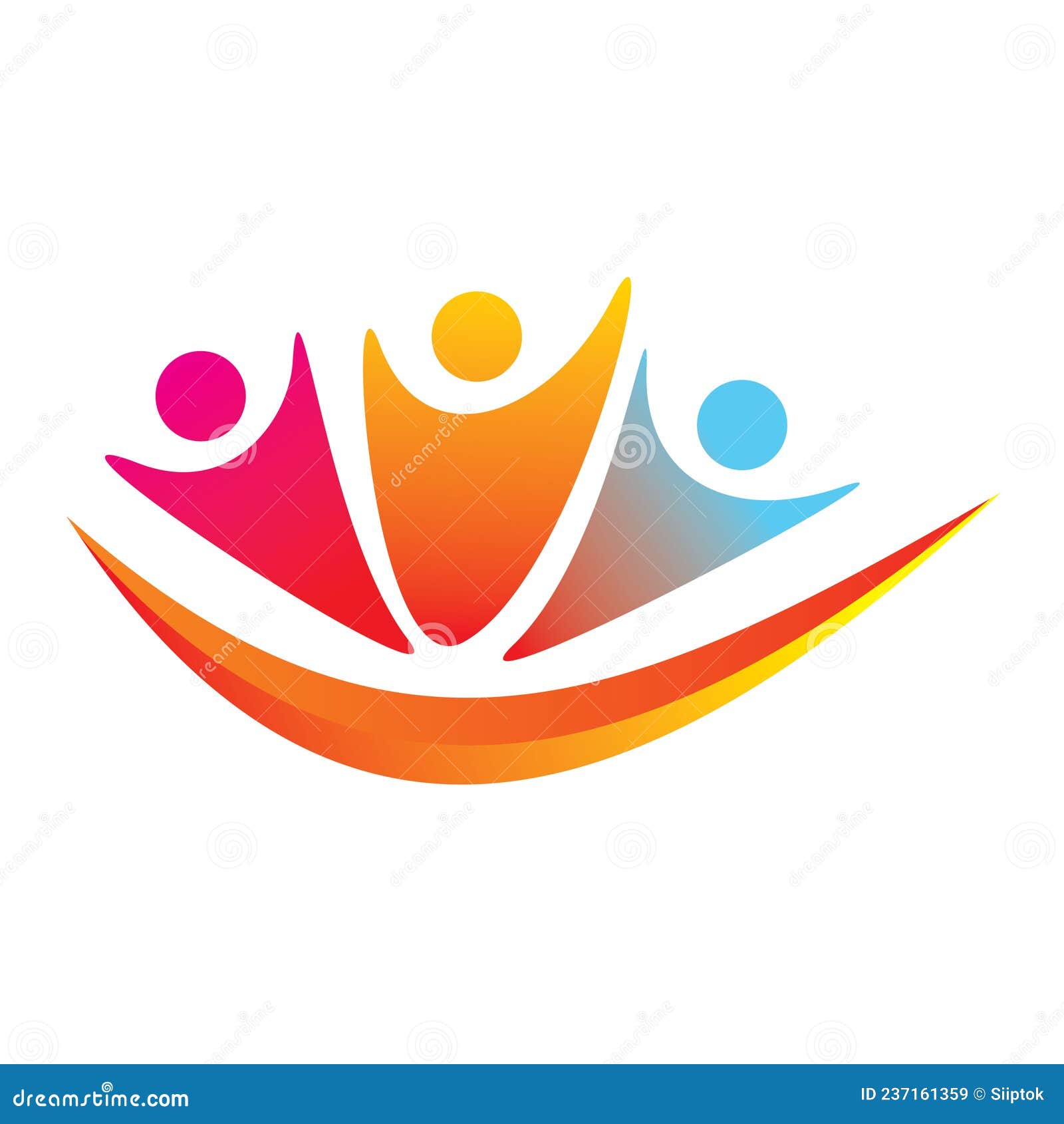 Full Color Community Human Group Logo Design Stock Vector ...