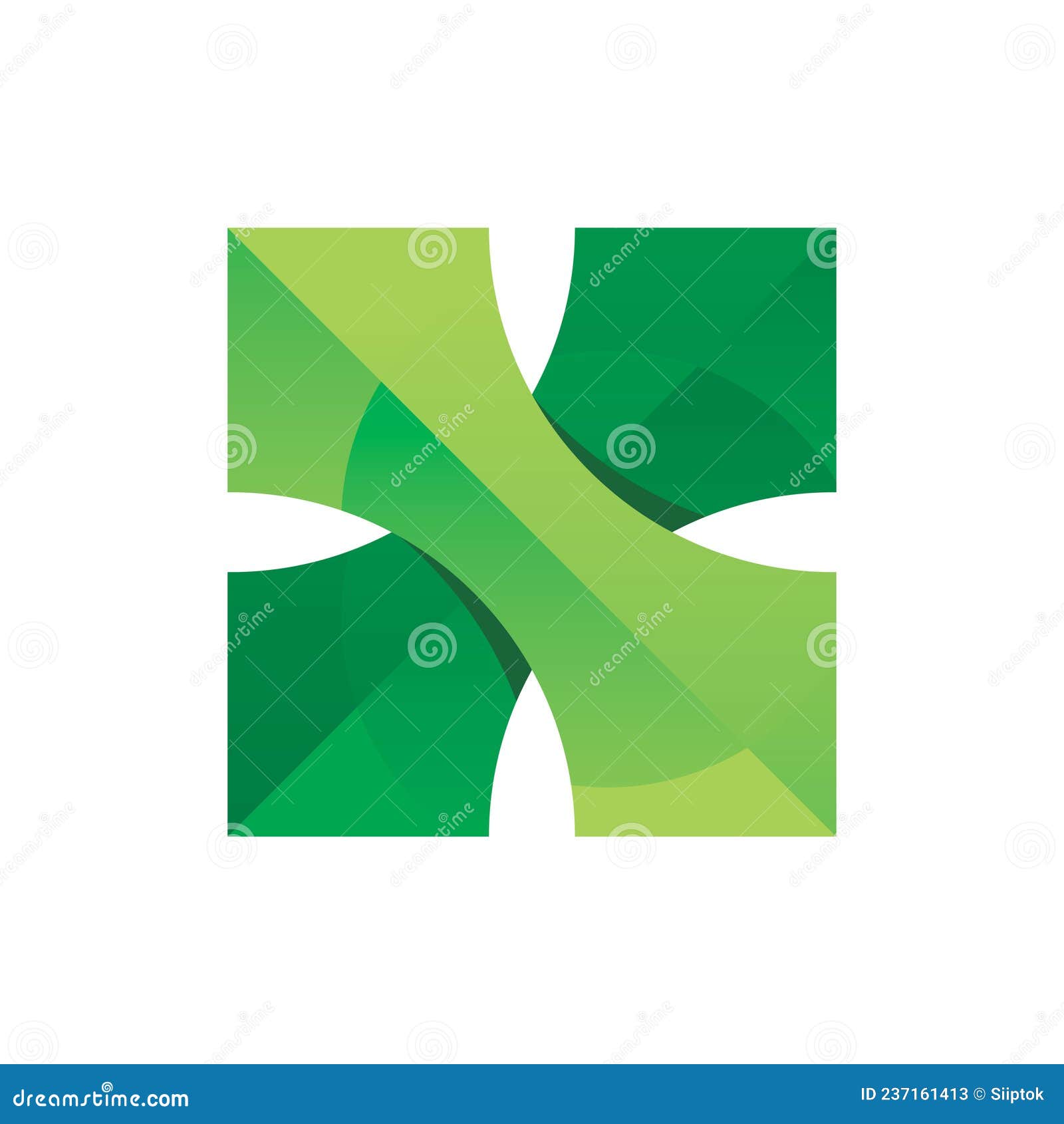 Green Square Nature Logo Design Stock Vector - Illustration of media ...