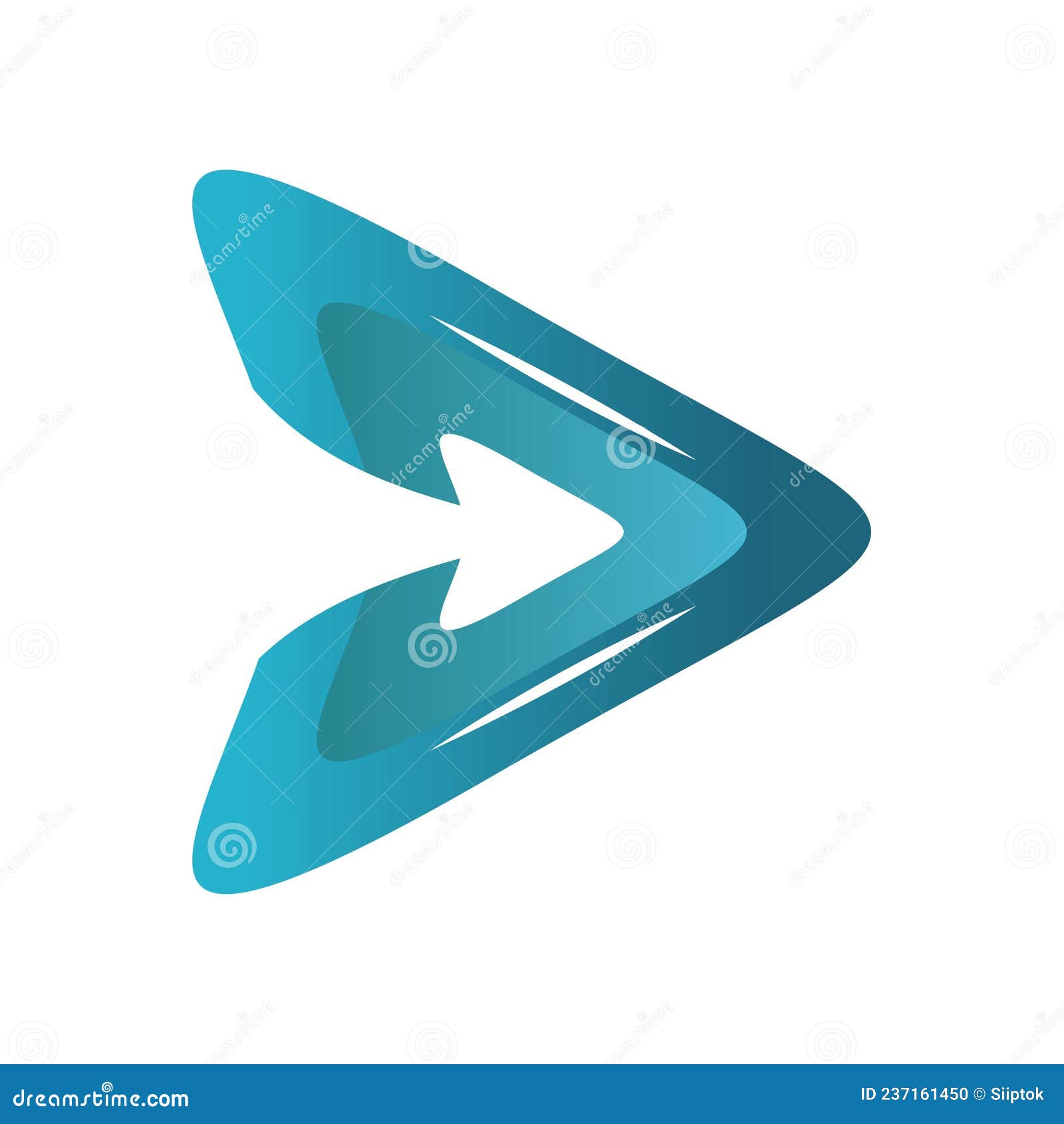 Blue Color Triangle Arro Logo Design Stock Vector - Illustration of ...