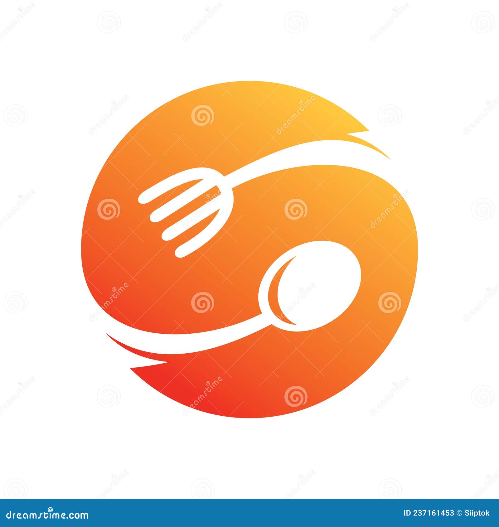 Circle Restaurant Food Logo Design Stock Vector - Illustration of food ...